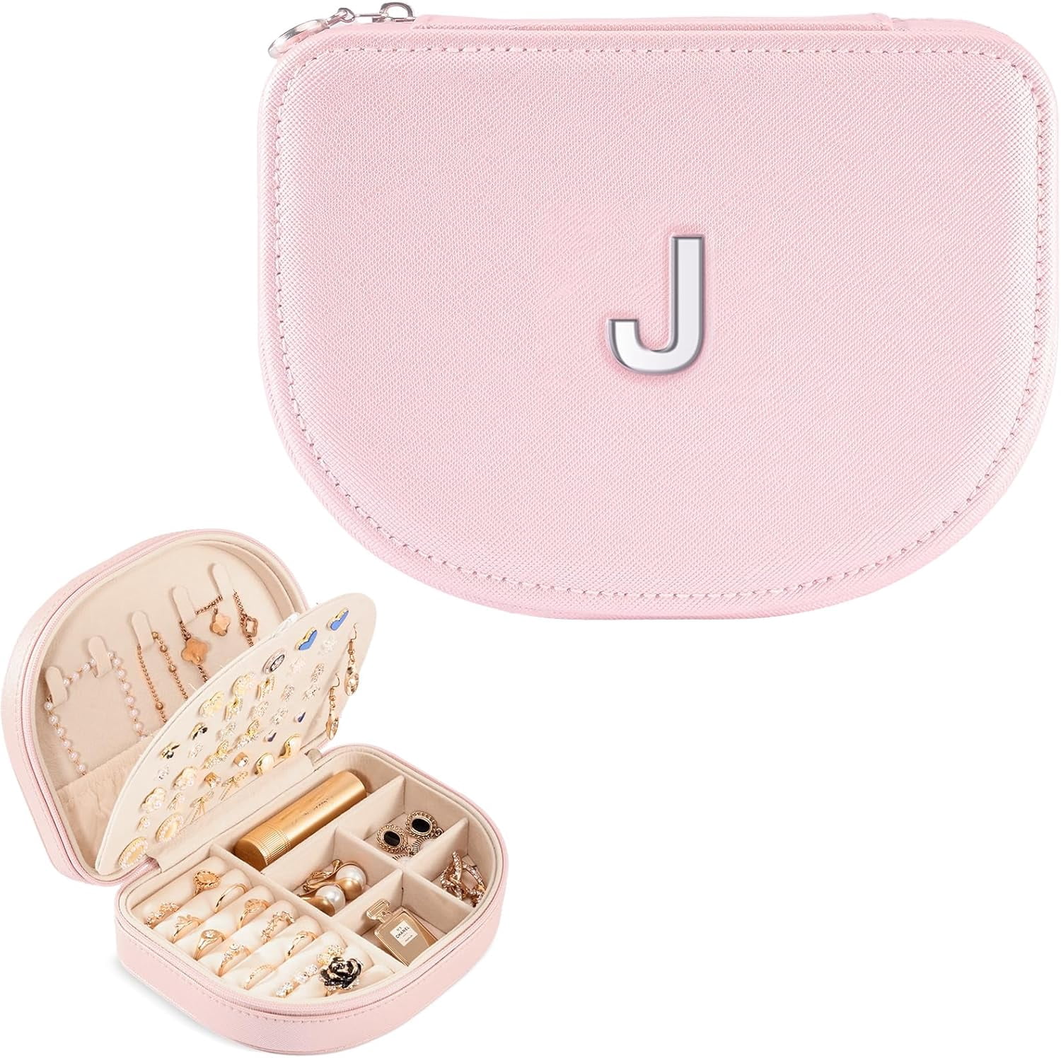 Coolnut Case Travel Jewelry Case Organizer with Initial, Stoc Stuffers ...