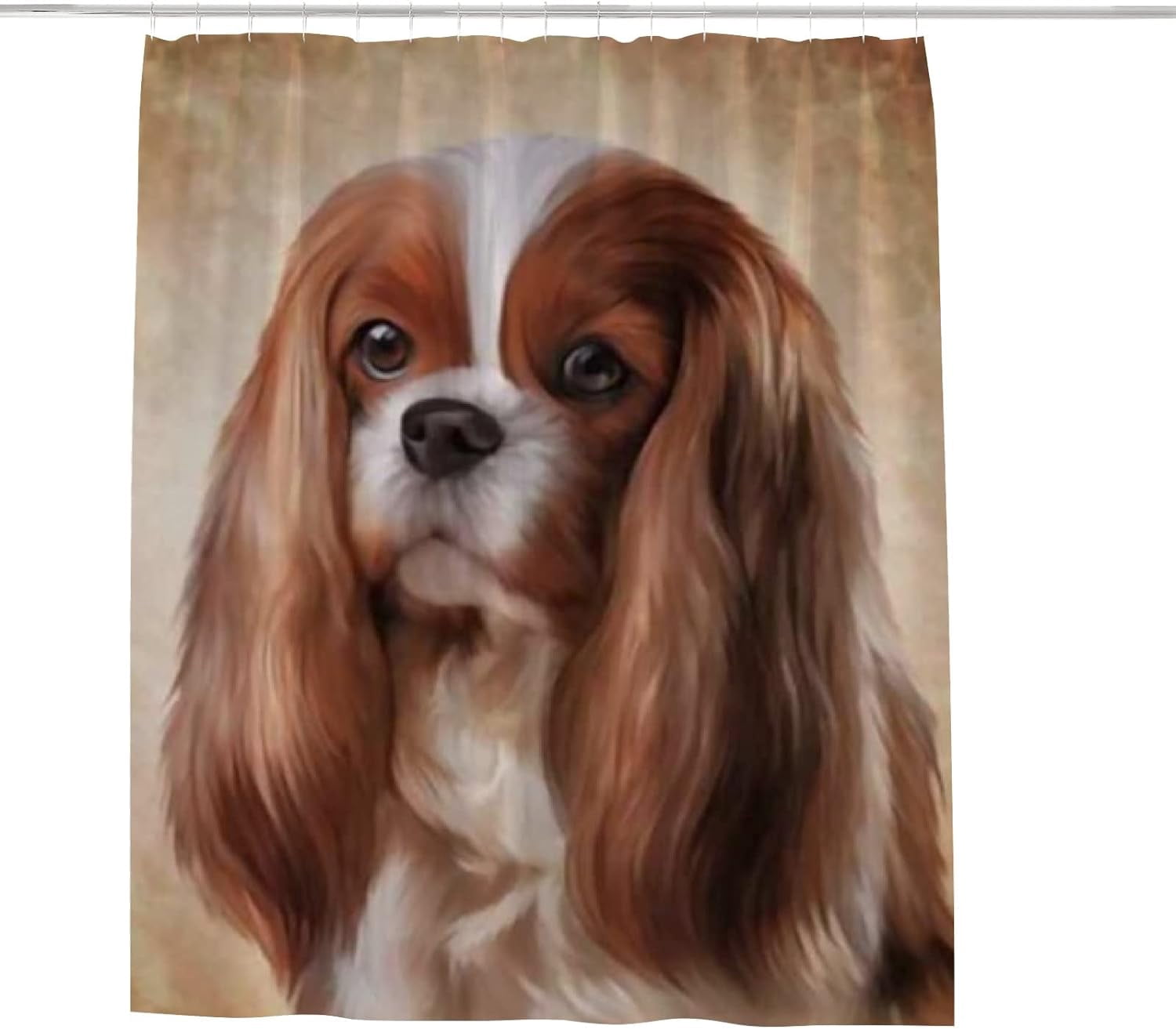 Coolnut Cavalier King Charles Spaniel Portrait Bath Shower Curtain ...