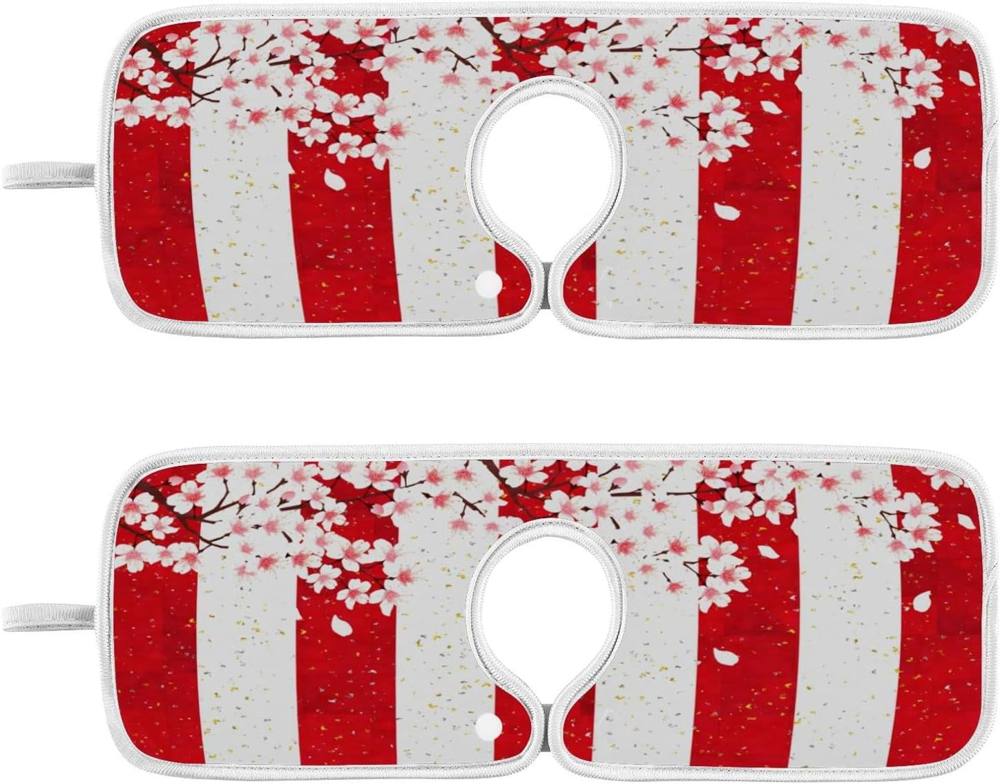 Coolnut Cherry Flower Sink Splash Guard for Faucet 2 Packs Faucet ...