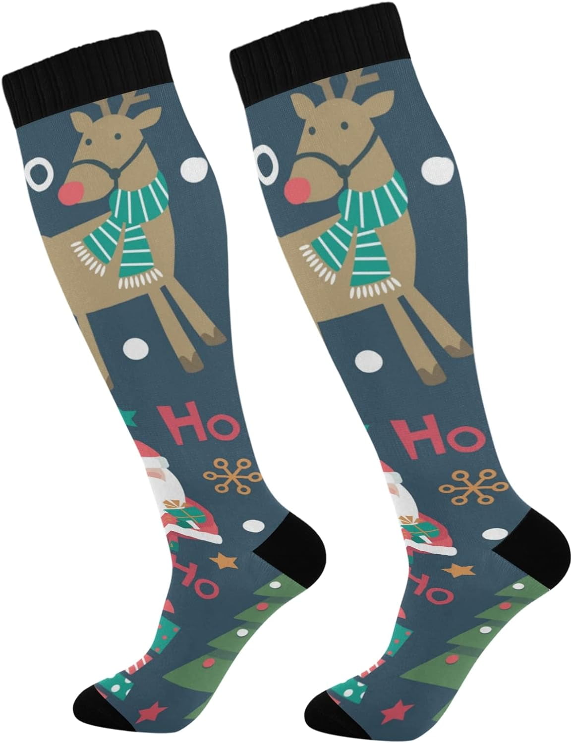 Coolnut Christmas Compression Socks, 1 Pack Women Men Long Stocking (20 ...