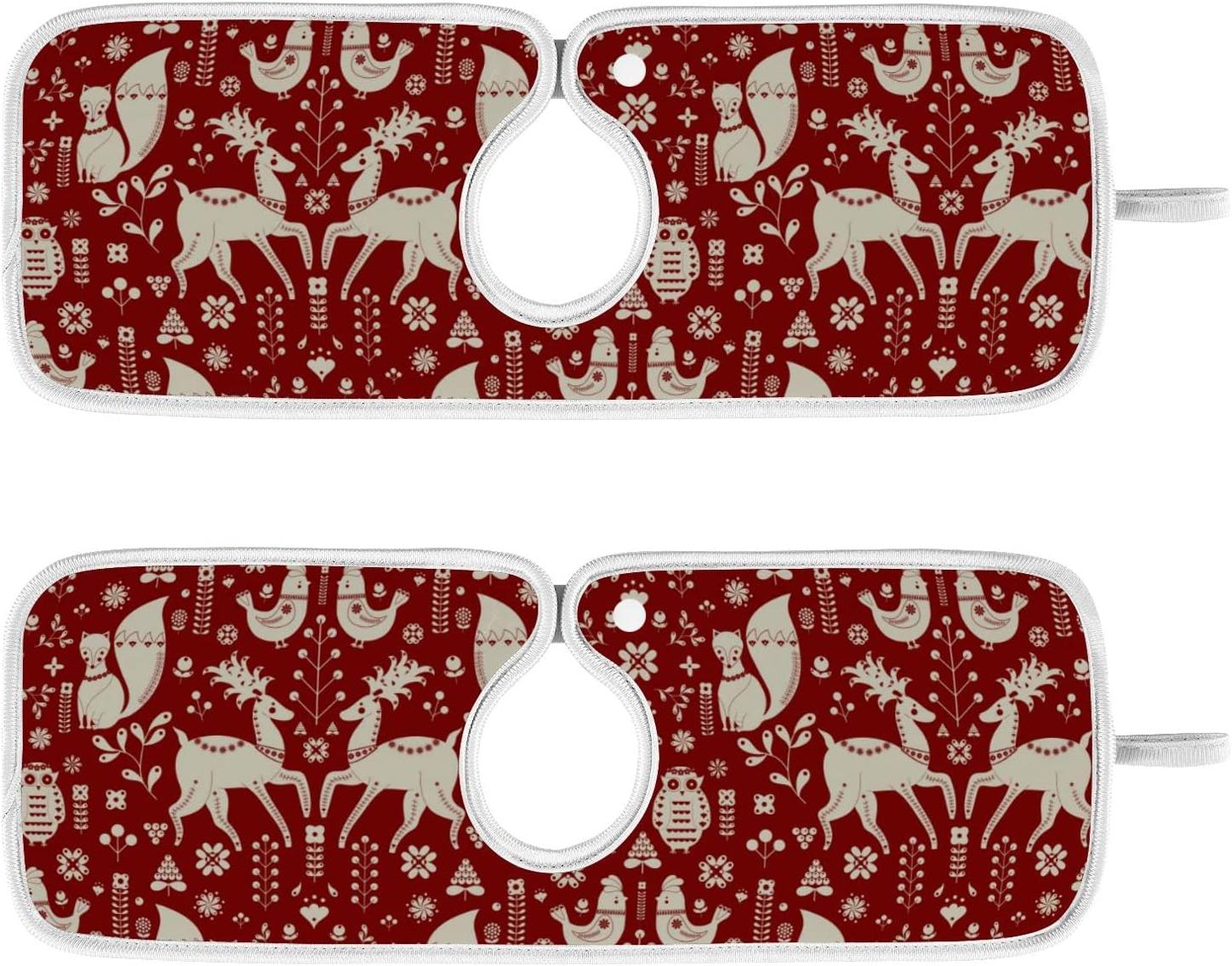 Coolnut Christmas with Forest Animals 2PCS Kitchen Faucet Mats ...