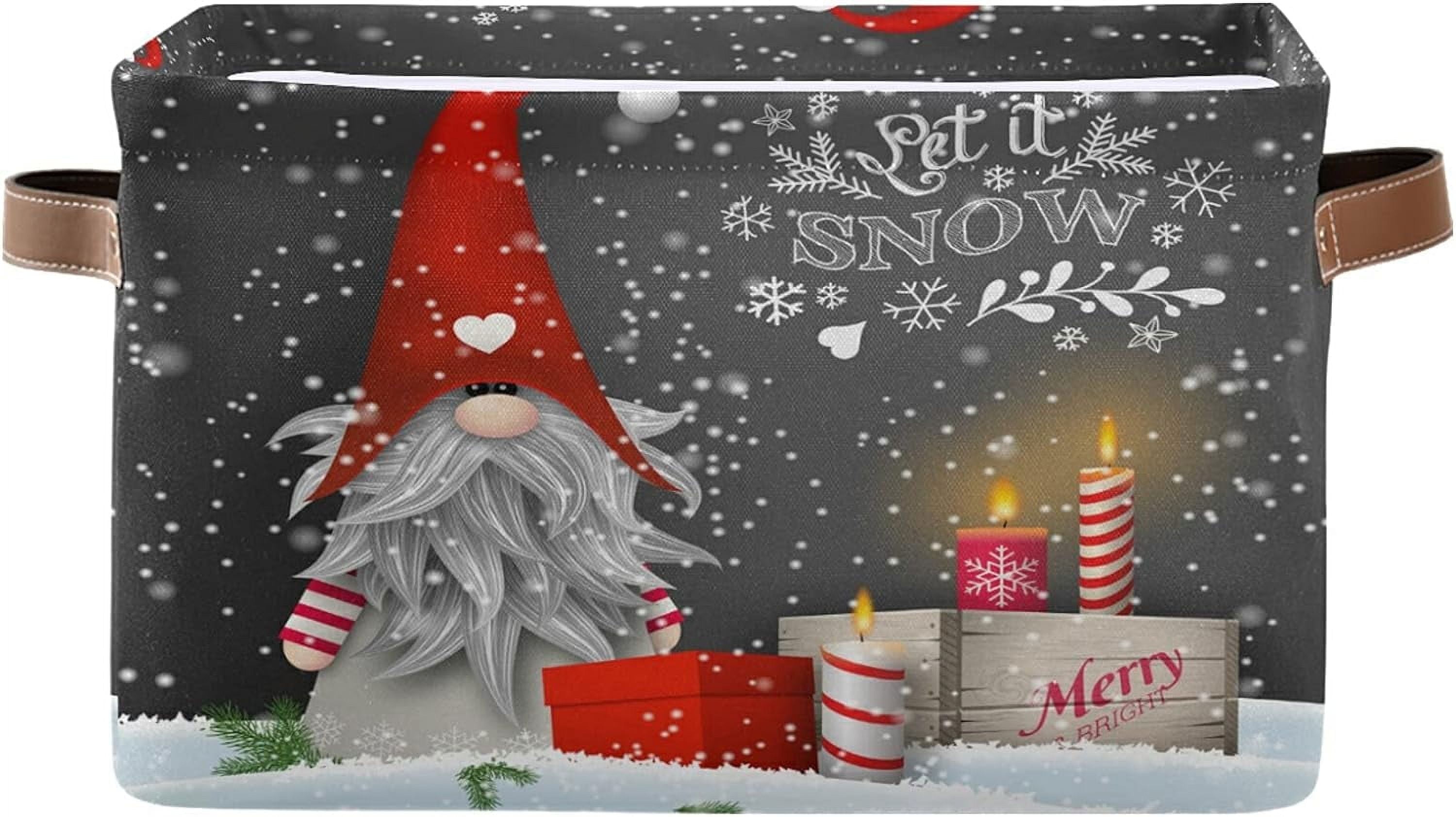 Coolnut Christmas Gnome Candles Snowflake Gift Boxes Storage Bin for ...