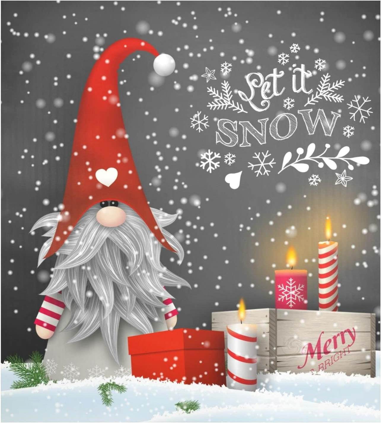 Coolnut Christmas Gnome Snowflake Dishwasher Magnet Cover, Kitchen ...