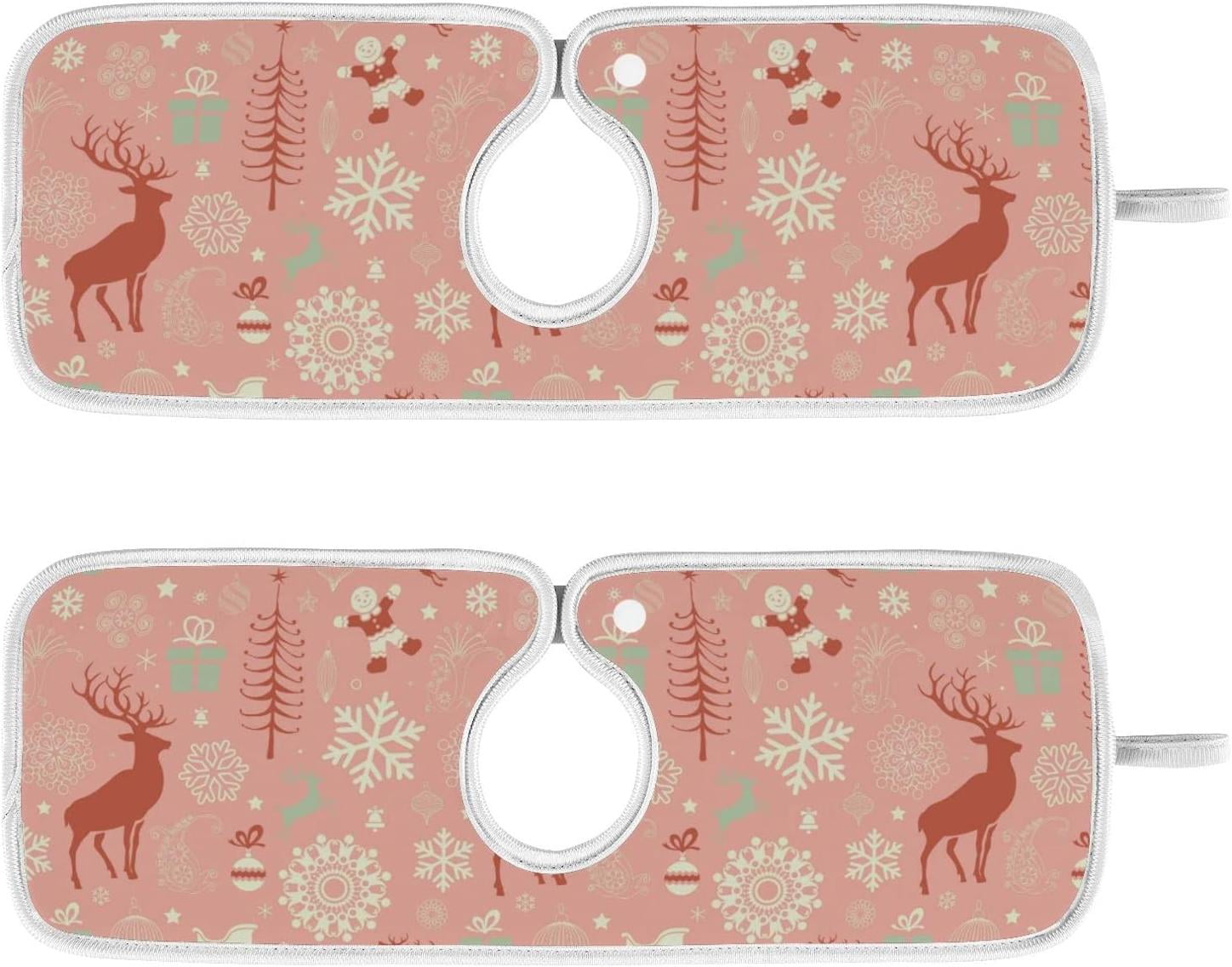 Coolnut Christmas Pink Reindeer Kitchen Sink Splash Guard 2 Packs ...