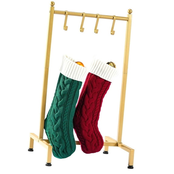 Coolnut Christmas Stocking Holder, Free Standing Stocking Rack with 4 ...