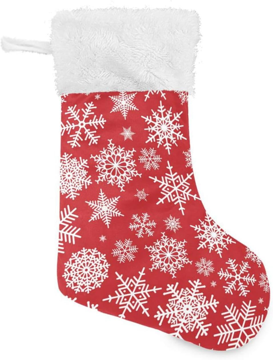 Coolnut Christmas Stocking Set of 1, Christmas Snowflake Xmas Stockings ...