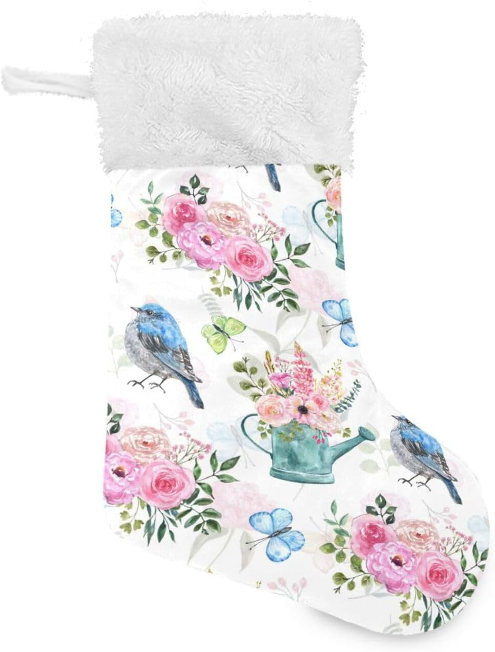 Coolnut Christmas Stockings, 1 Pack 17 Inches Chic Country Style Floral ...