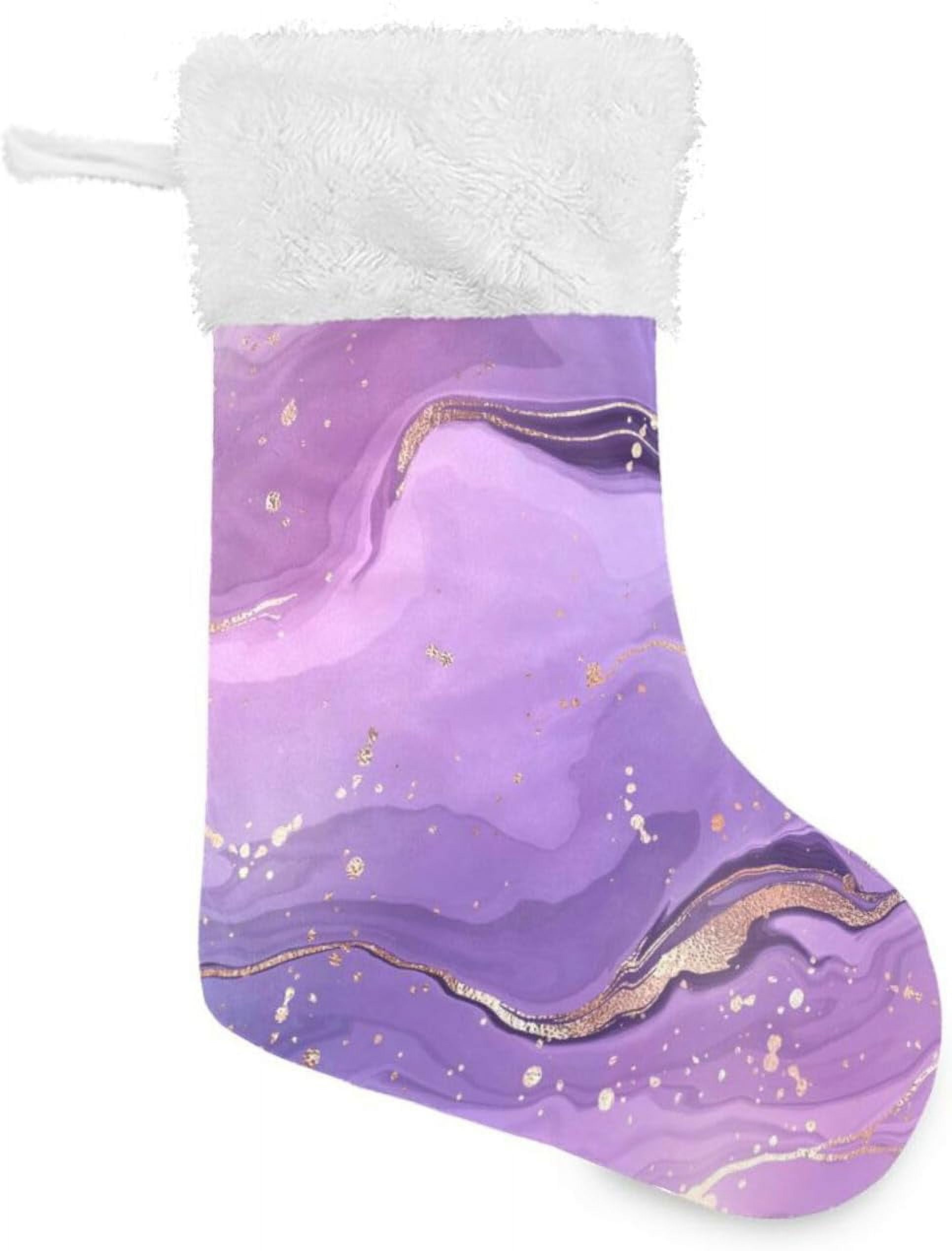 Coolnut Christmas Stockings 17 inch Gradient Rose Violet Liquid Marble ...