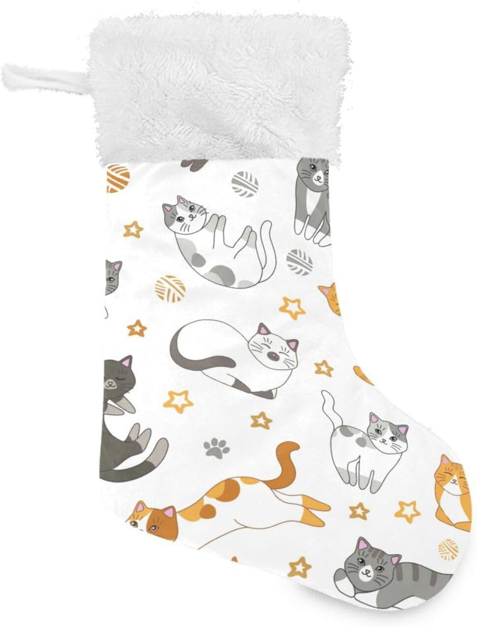 Coolnut Christmas Stockings, 2 Pack 17 Inches Cute Cats Cartoon Kittens ...