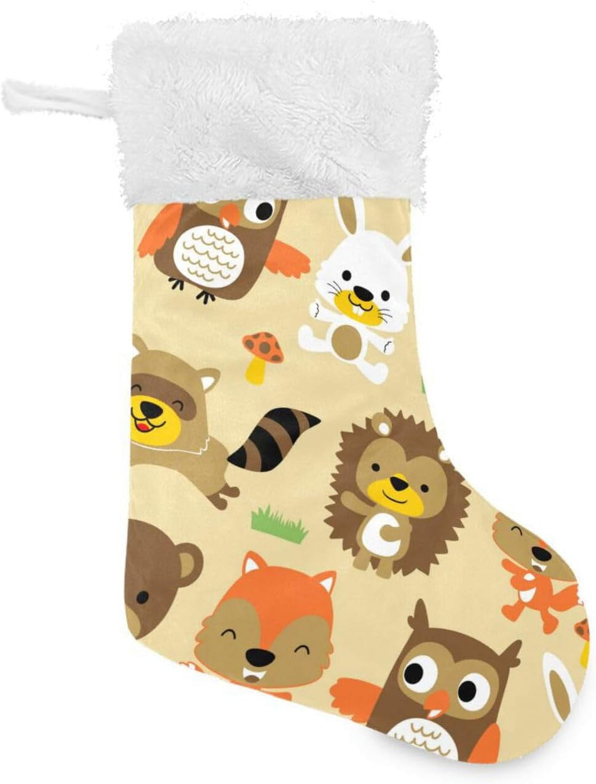 Coolnut Christmas Stockings Cute Woods Animals Cartoon 1Pack 17" Xmas ...