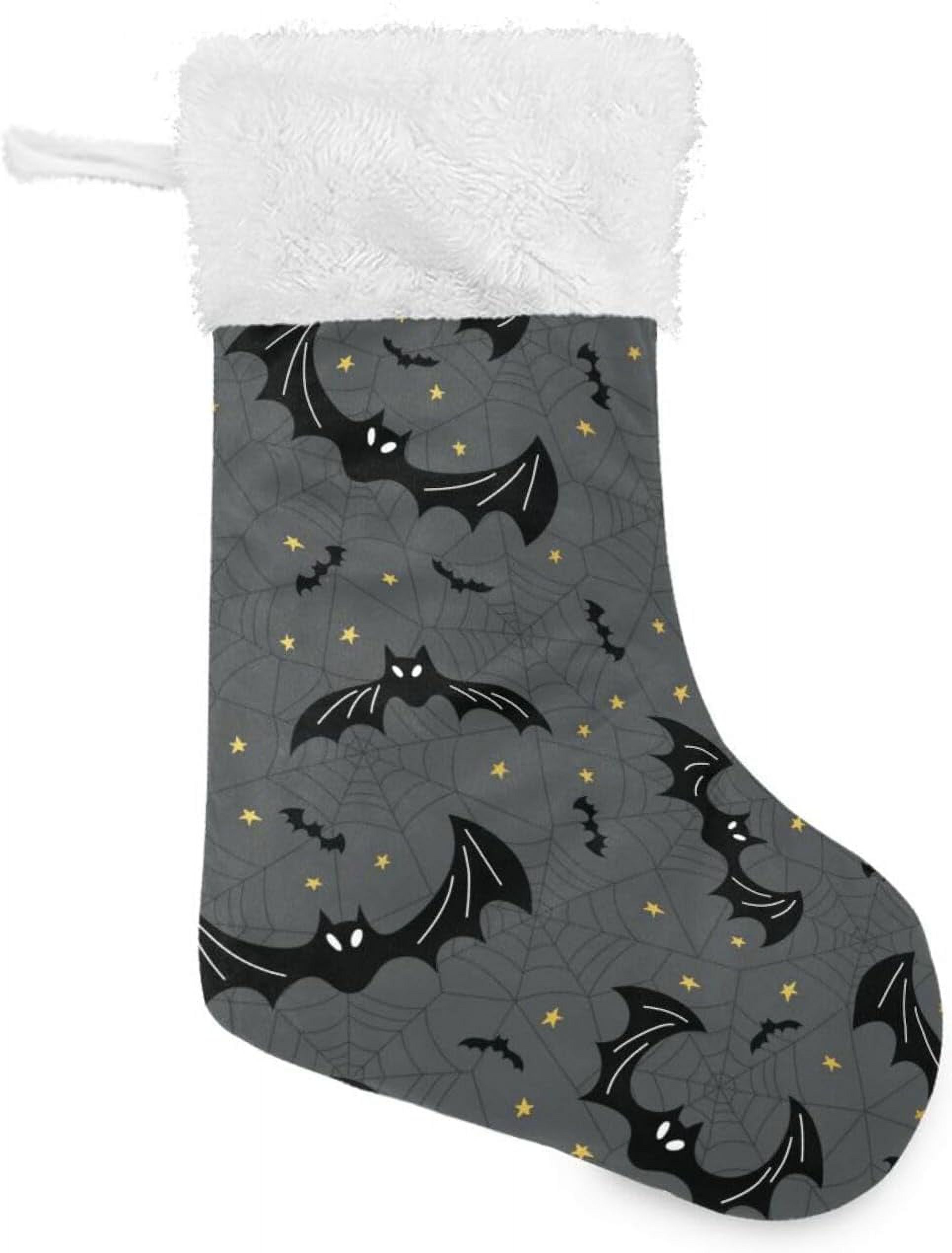 Coolnut Christmas Stockings Spooky Halloween Black Bats , 1 Pack 17.7 ...