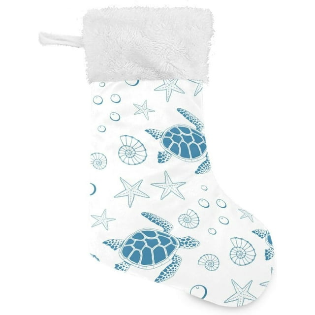 Coolnut Christmas Stockings Turtle Sea Stars and Shells 2Pack 17" Xmas ...