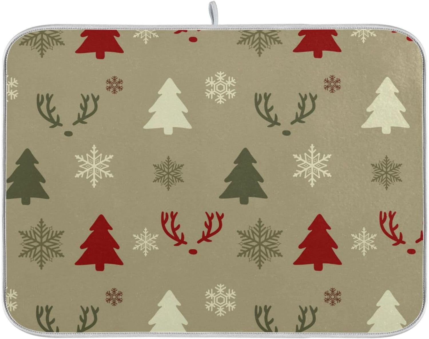 Coolnut Christmas Tree Dish Drying Mat Absorbent Reversible Drying Pad ...