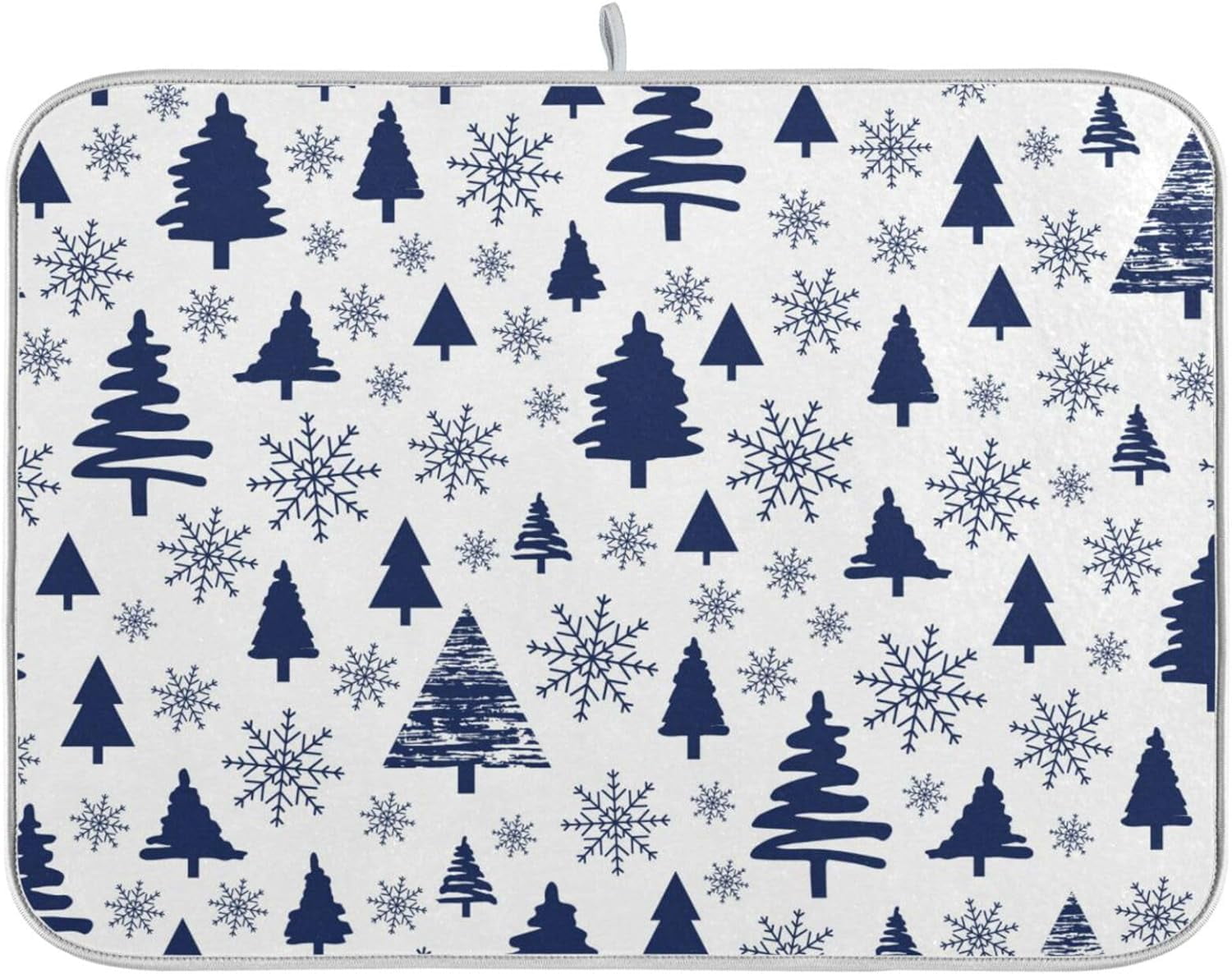 Coolnut Christmas Tree Dish Drying Mat Absorbent Reversible Drying Pad ...