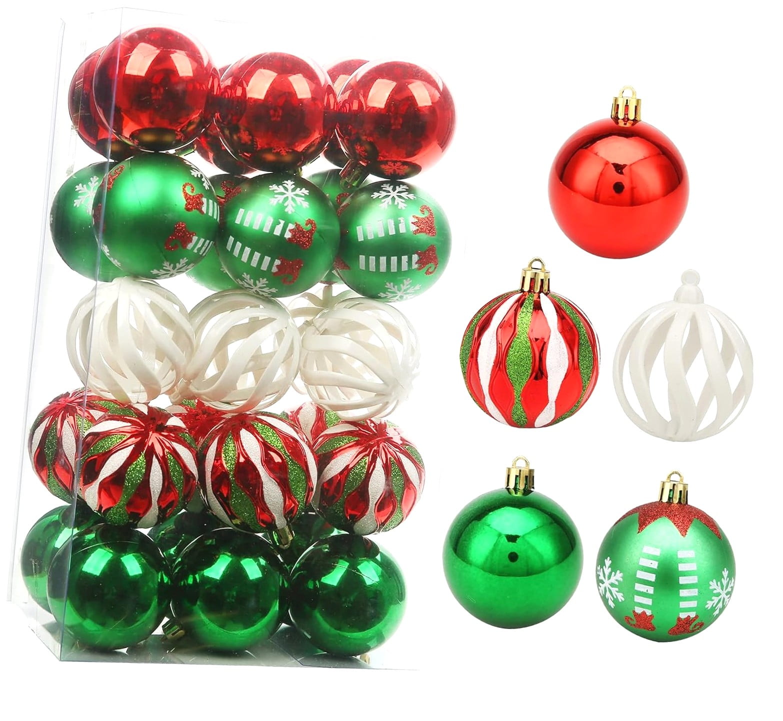 Coolnut Christmas Tree Ornaments, 30-Piece Christmas Decoration Set 2. ...