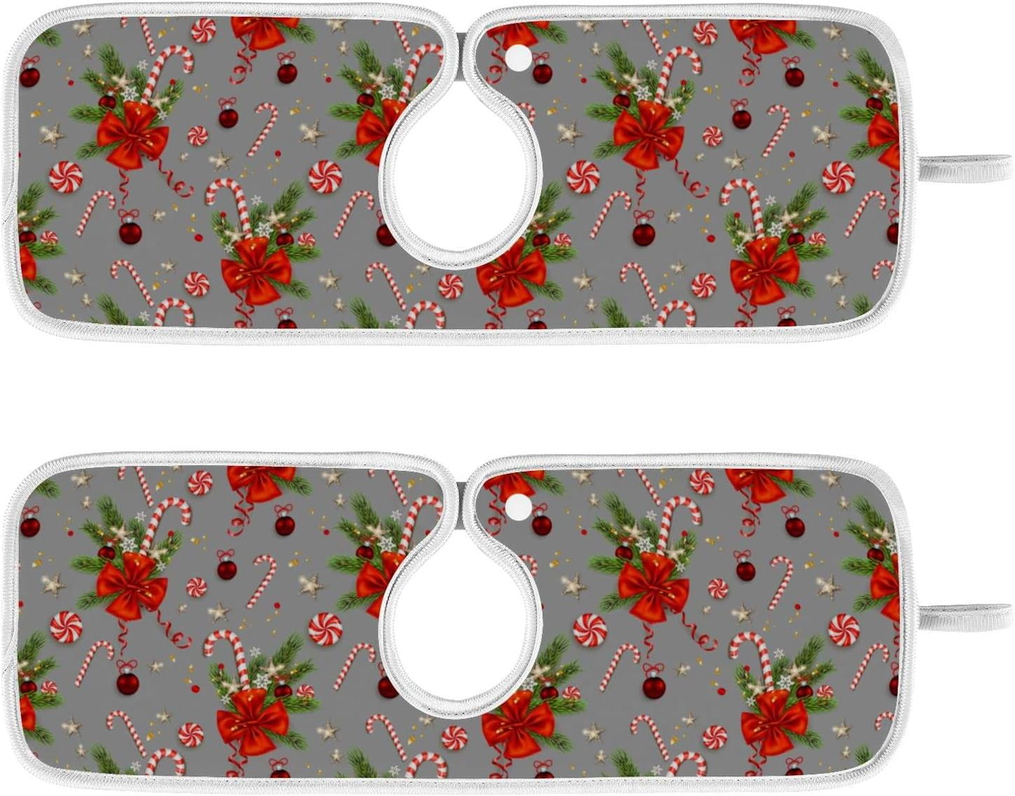 Coolnut Christmas Tree Ribbon Sink Splash Guard for Faucet 2 Packs ...