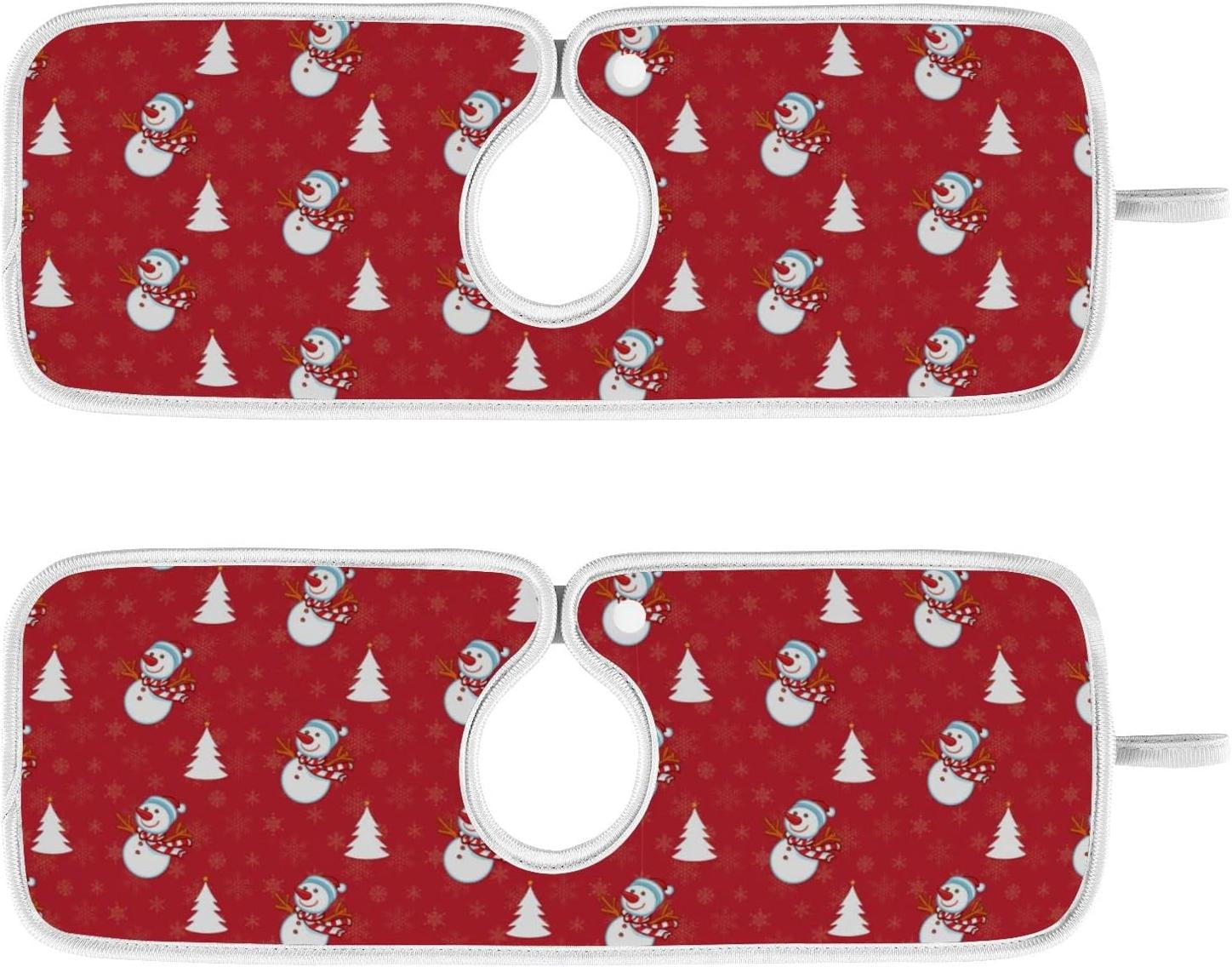 Coolnut Christmas Trees 2PCS Kitchen Faucet Mat Bathroom Faucet Mat ...
