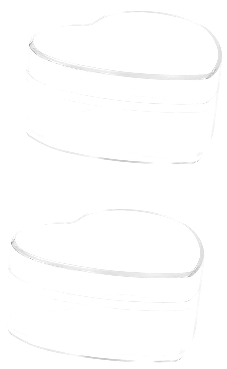 Coolnut Clear Acrylic Plastic Heart-shaped Acrylic Box with Lid 2 Pack ...
