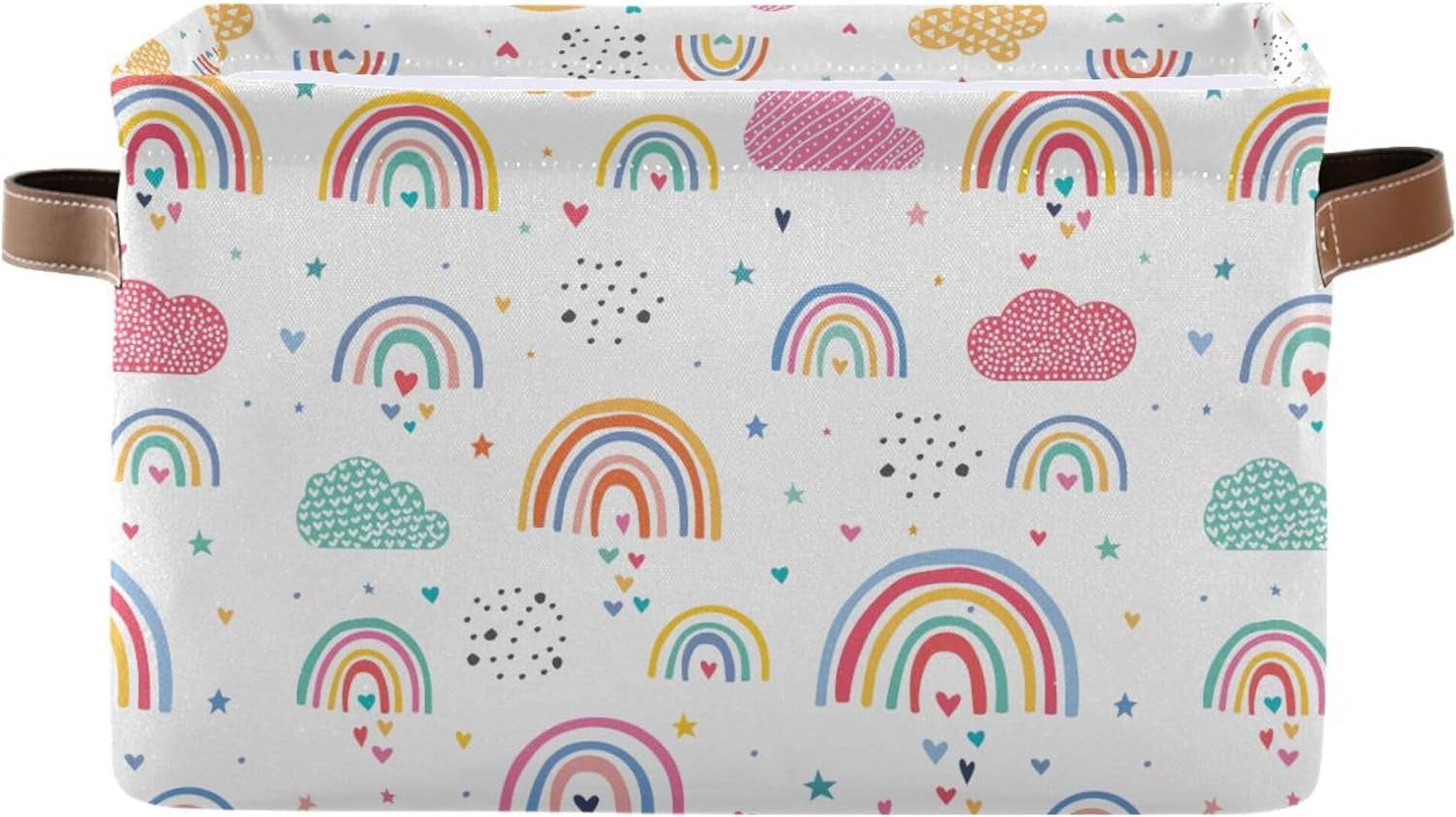 Coolnut Cloud Rainbow Storage Basket Foldable Storage Bin 2 Pack ...