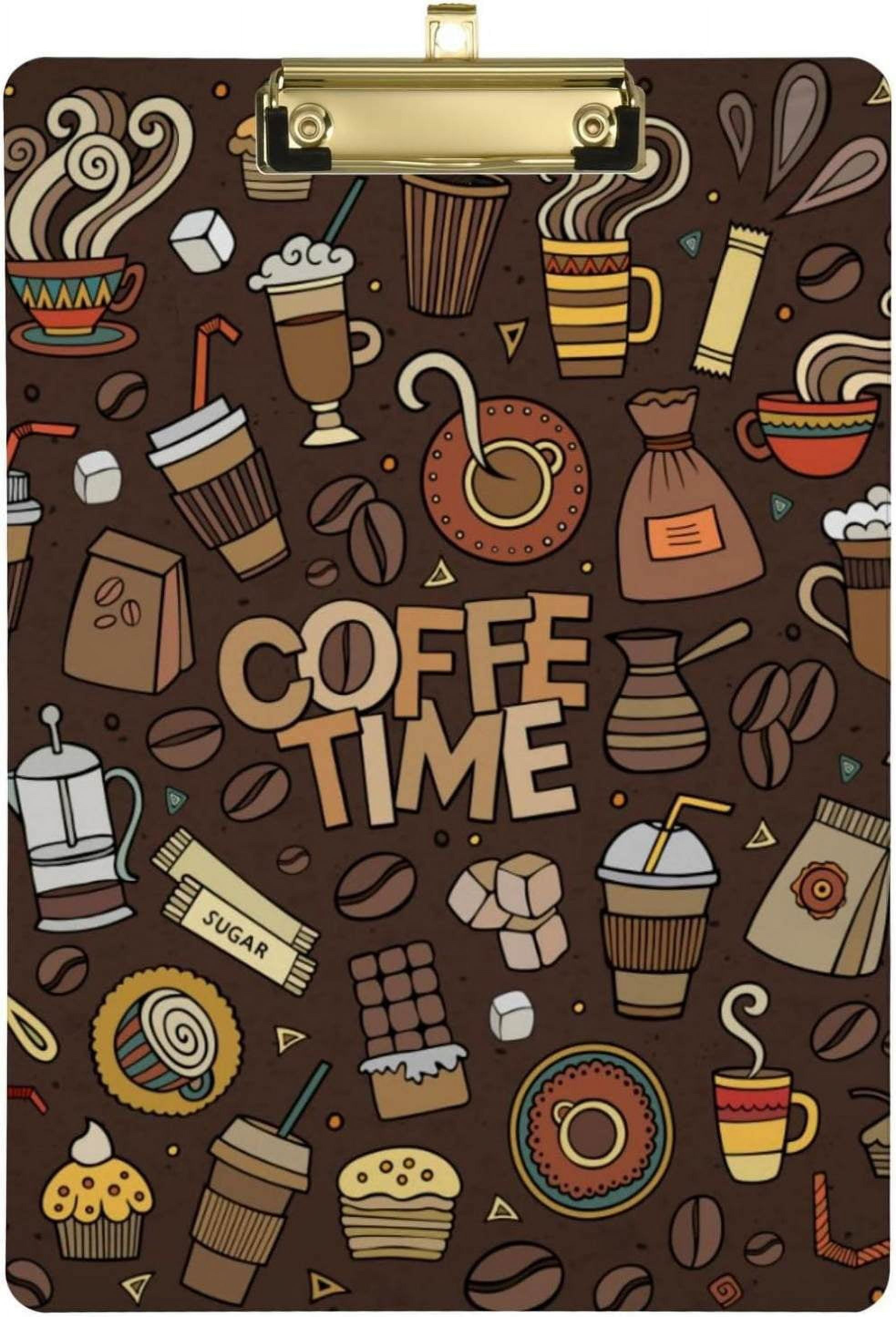Coolnut Coffee Theme Clipboard, Acrylic Standard A4 Letter Size Clip ...