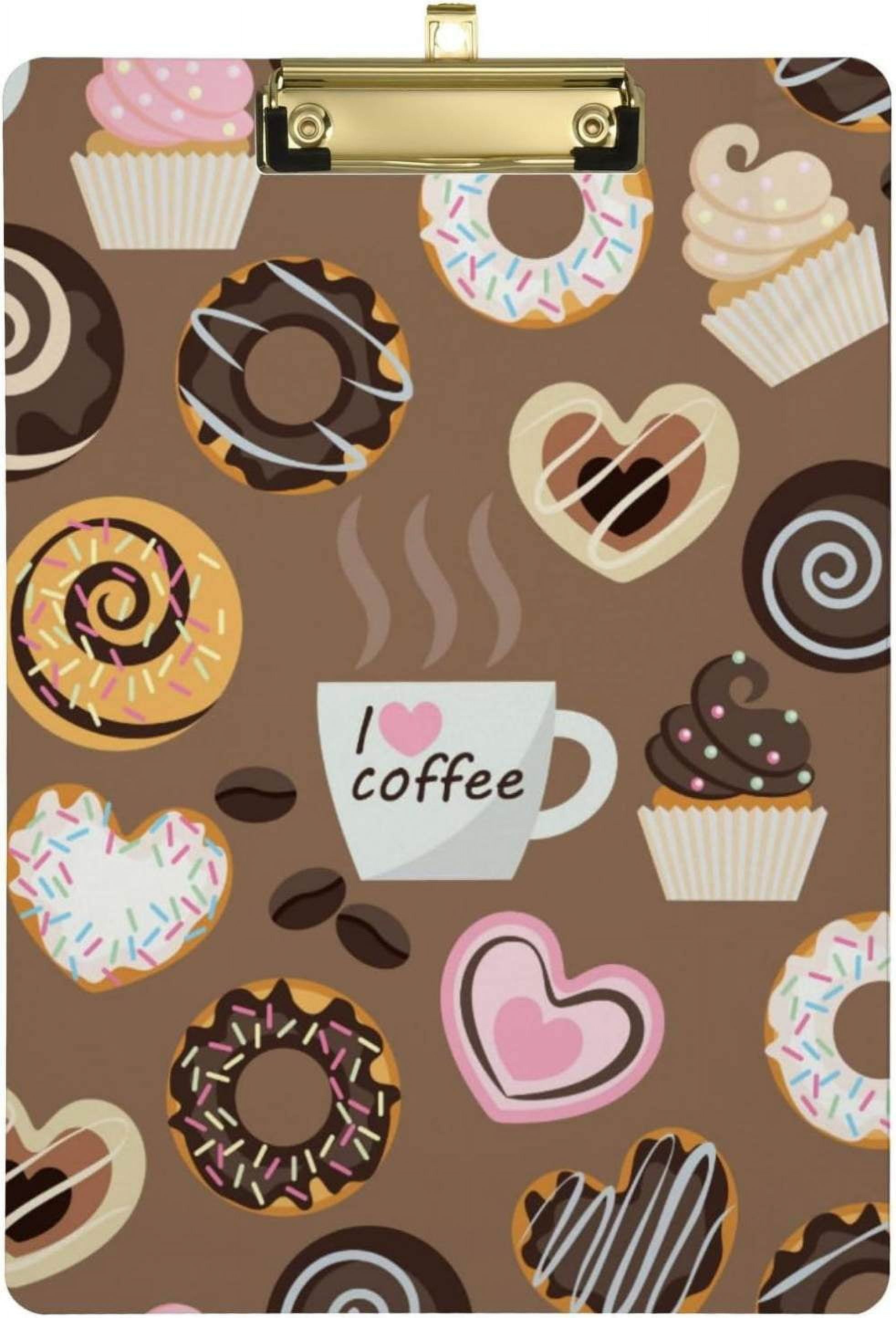 Coolnut Coffee Theme Clipboard, Acrylic Standard A4 Letter Size Clip ...