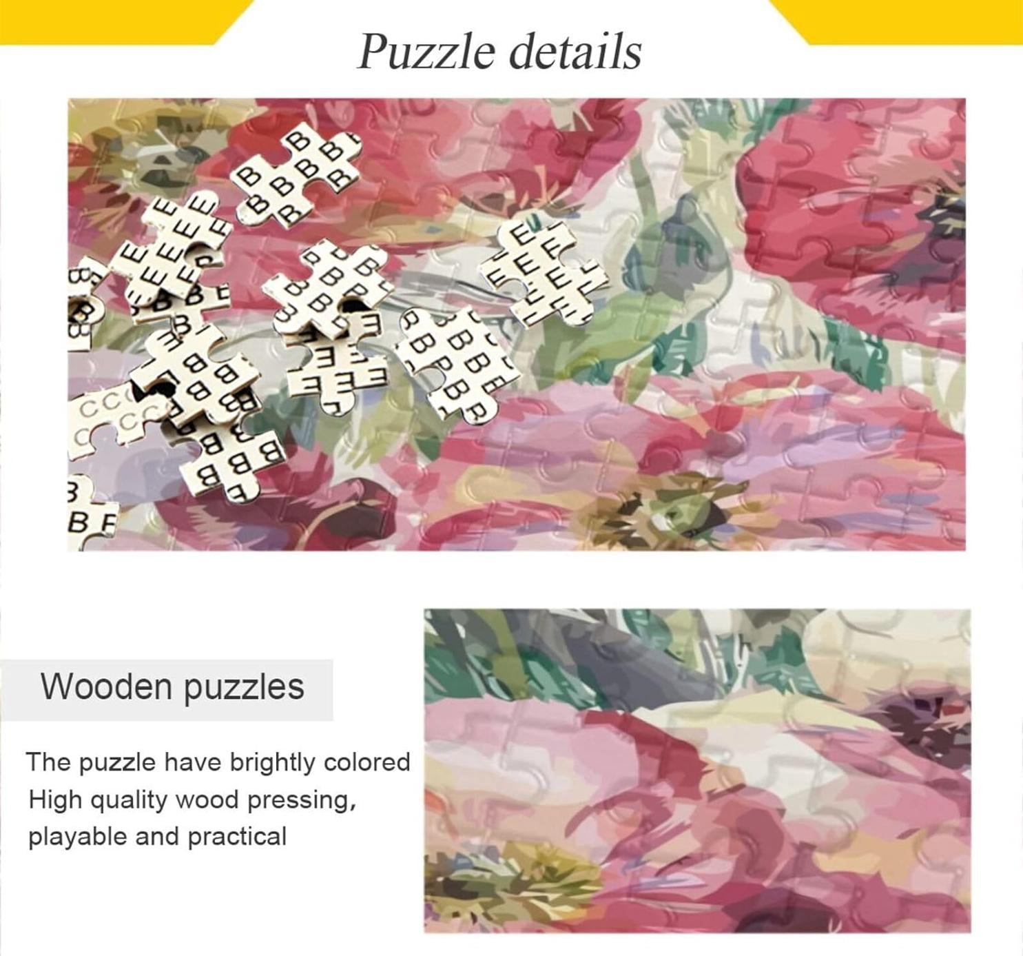 Coolnut Colorful Abstract Flower Puzzles for Adults and Kids 500 Pieces ...