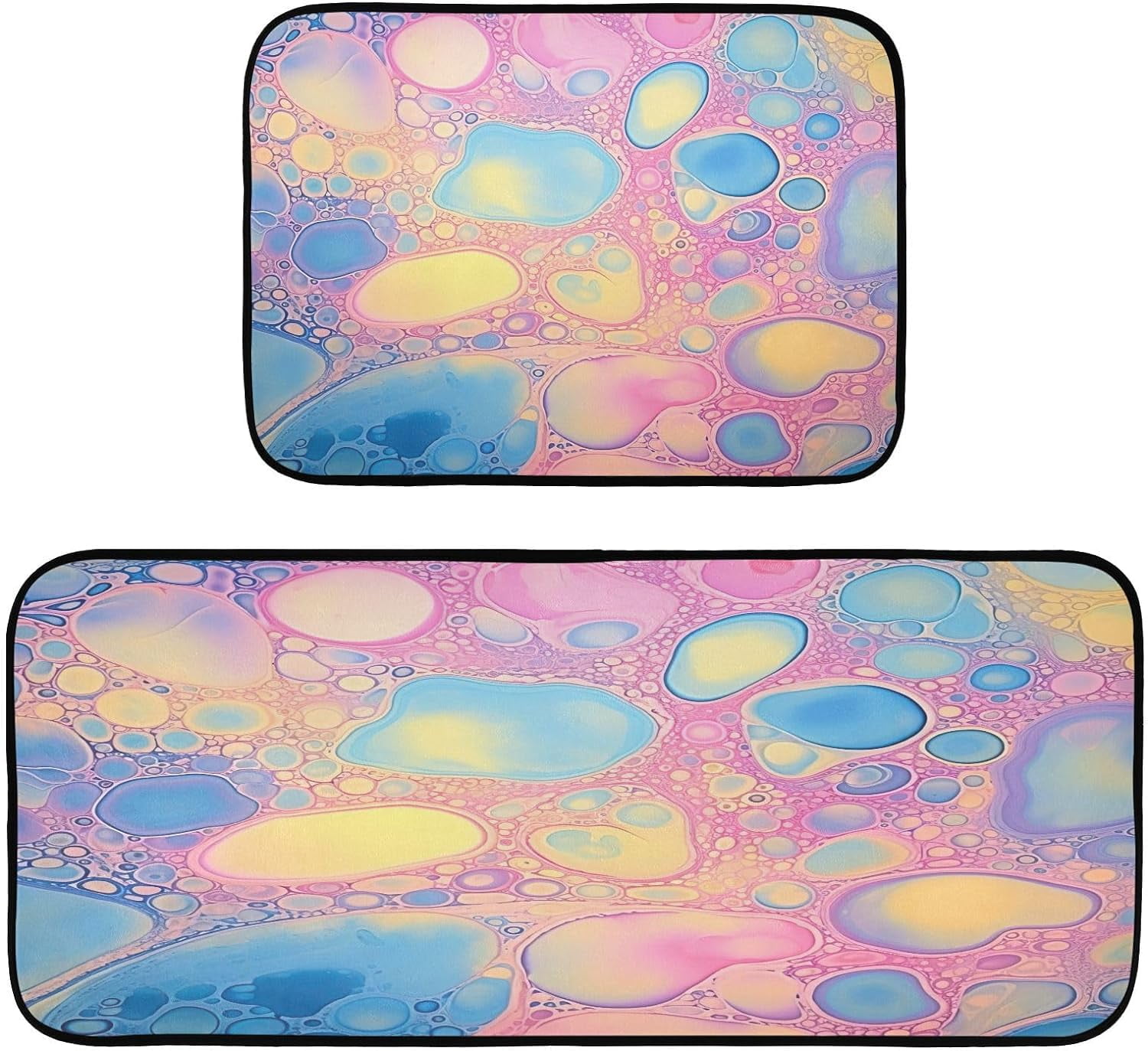Coolnut Colorful Bubbles Anti Fatigue Mats for Kitchen Floor,Set of 2 ...