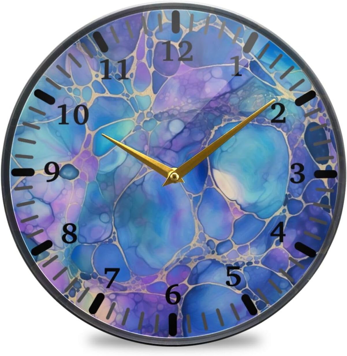 Coolnut Colorful Bubbles Wall Clock Silent Non-Ticking Round 10 Inch ...