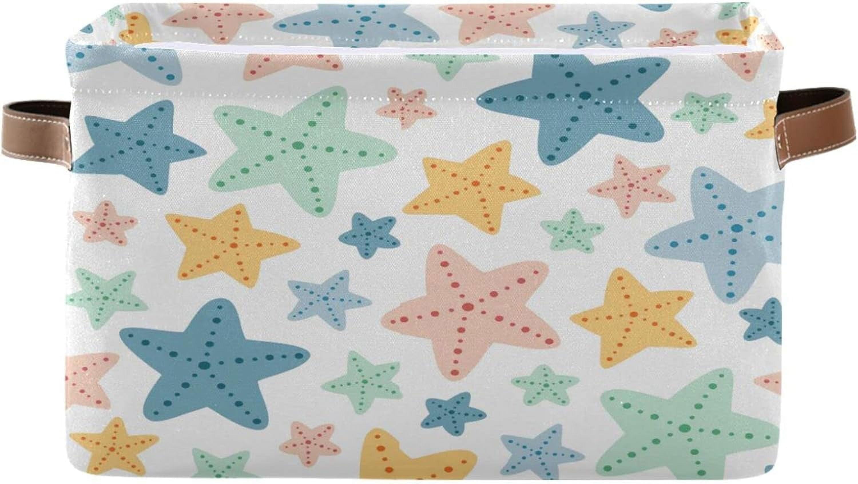 Coolnut Colorful Cartoon Starfish Large Square Storage Basket Bin with ...