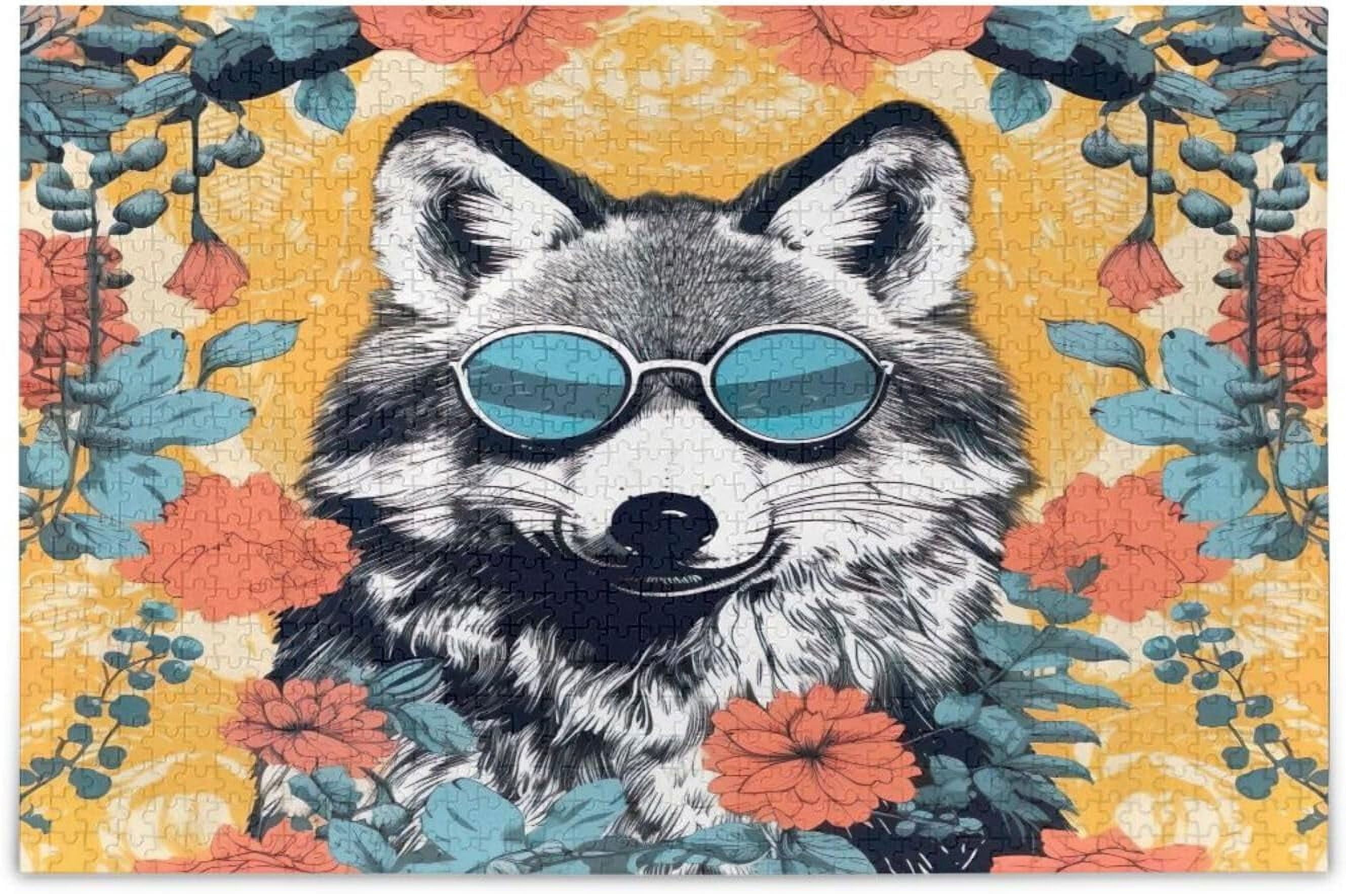 Coolnut Colorful Cool Wolf Puzzle 500 Pieces - Wooden Jigsaw Puzzles ...