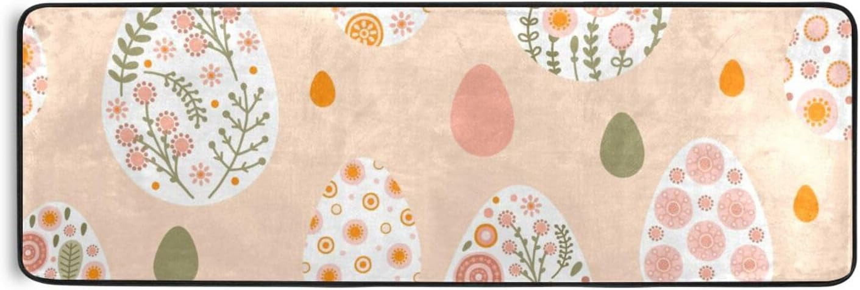 Coolnut Colorful Easter Eggs Area Rug - 2' x 6' Washable Runner Rugs ...