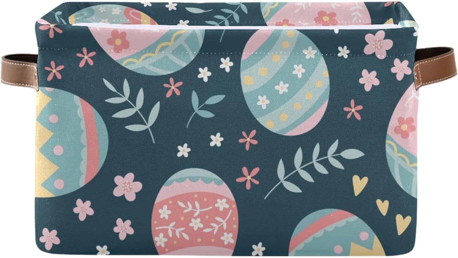 Coolnut Colorful Easter Eggs Storage Bins Foldable Canvas Fabric ...