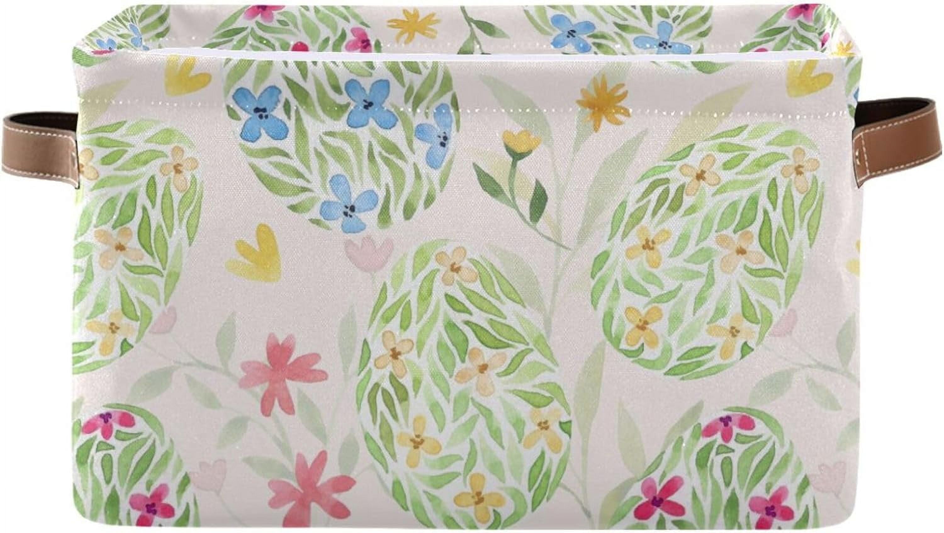 Coolnut Colorful Easter Eggs Storage Bins Foldable Canvas Fabric ...