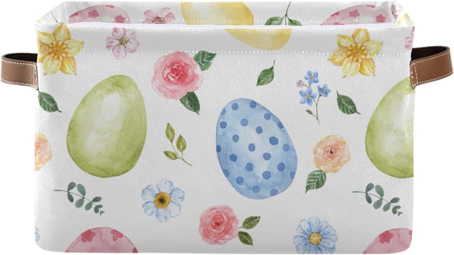 Coolnut Colorful Easter Eggs Storage Bins Foldable Canvas Fabric ...