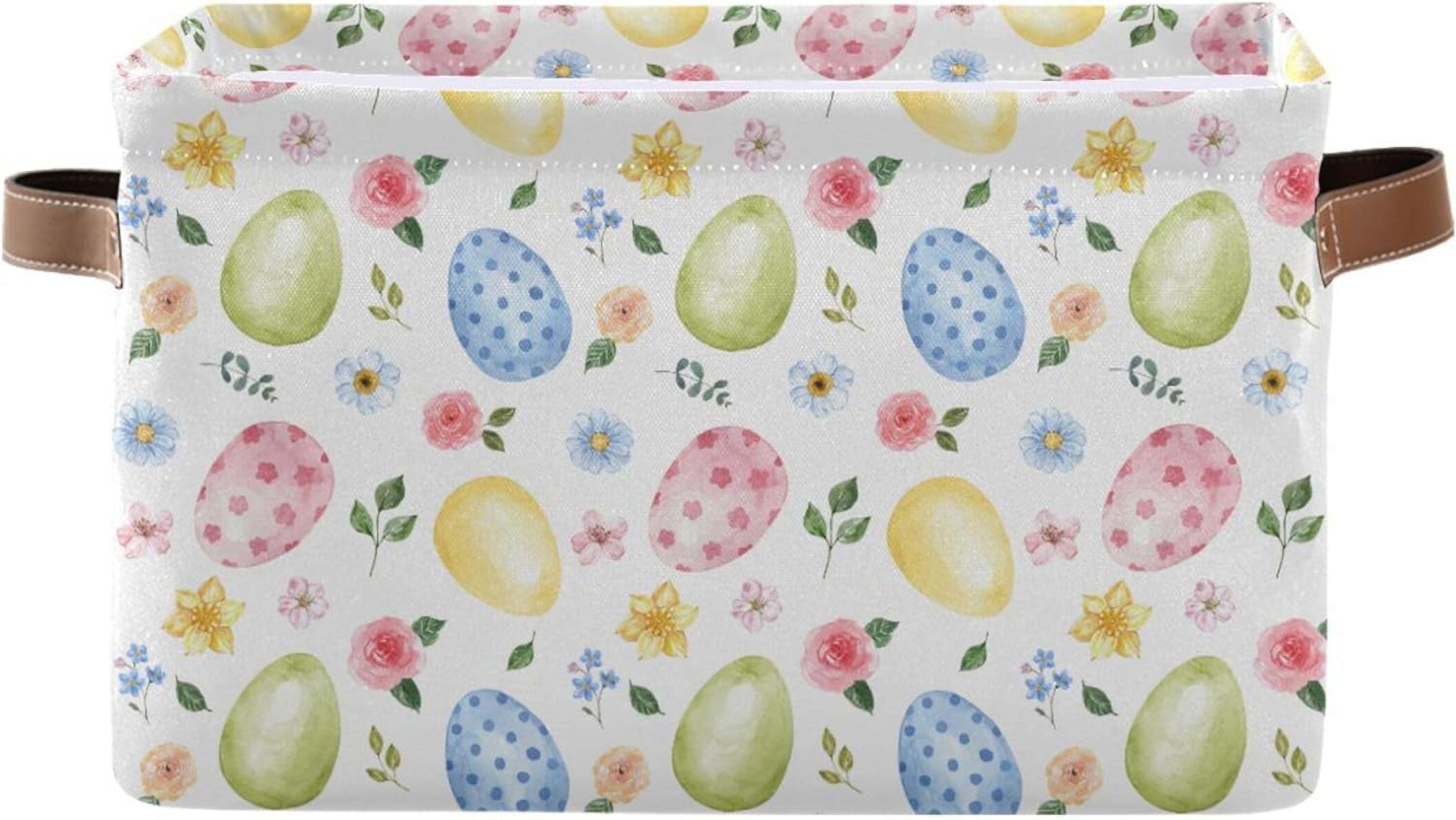 Coolnut Colorful Easter Eggs Storage Cubes Organizer with Handles ...