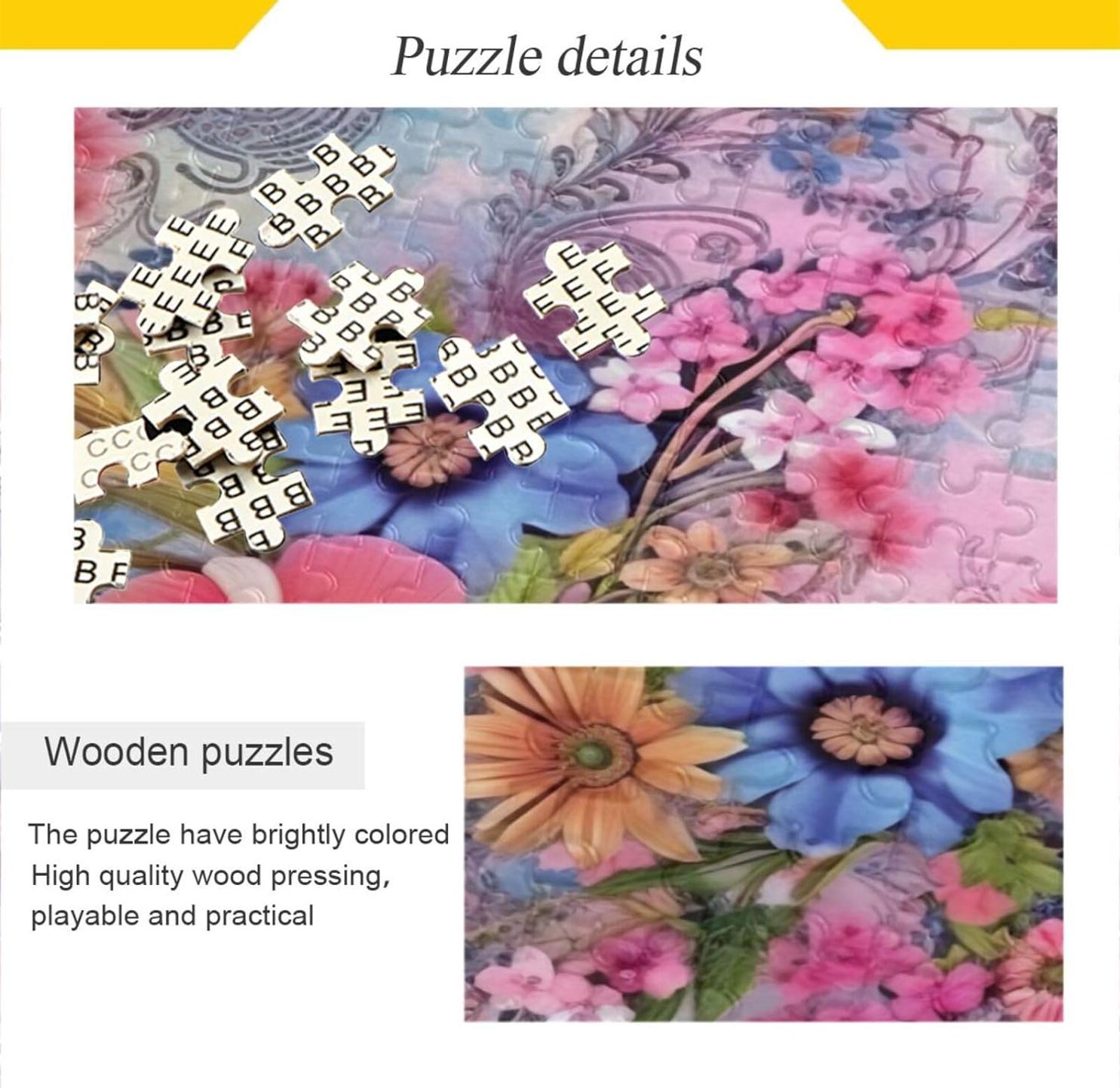 Coolnut Colorful Modern Floral Puzzles for Adults and Kids 1000 Pieces ...
