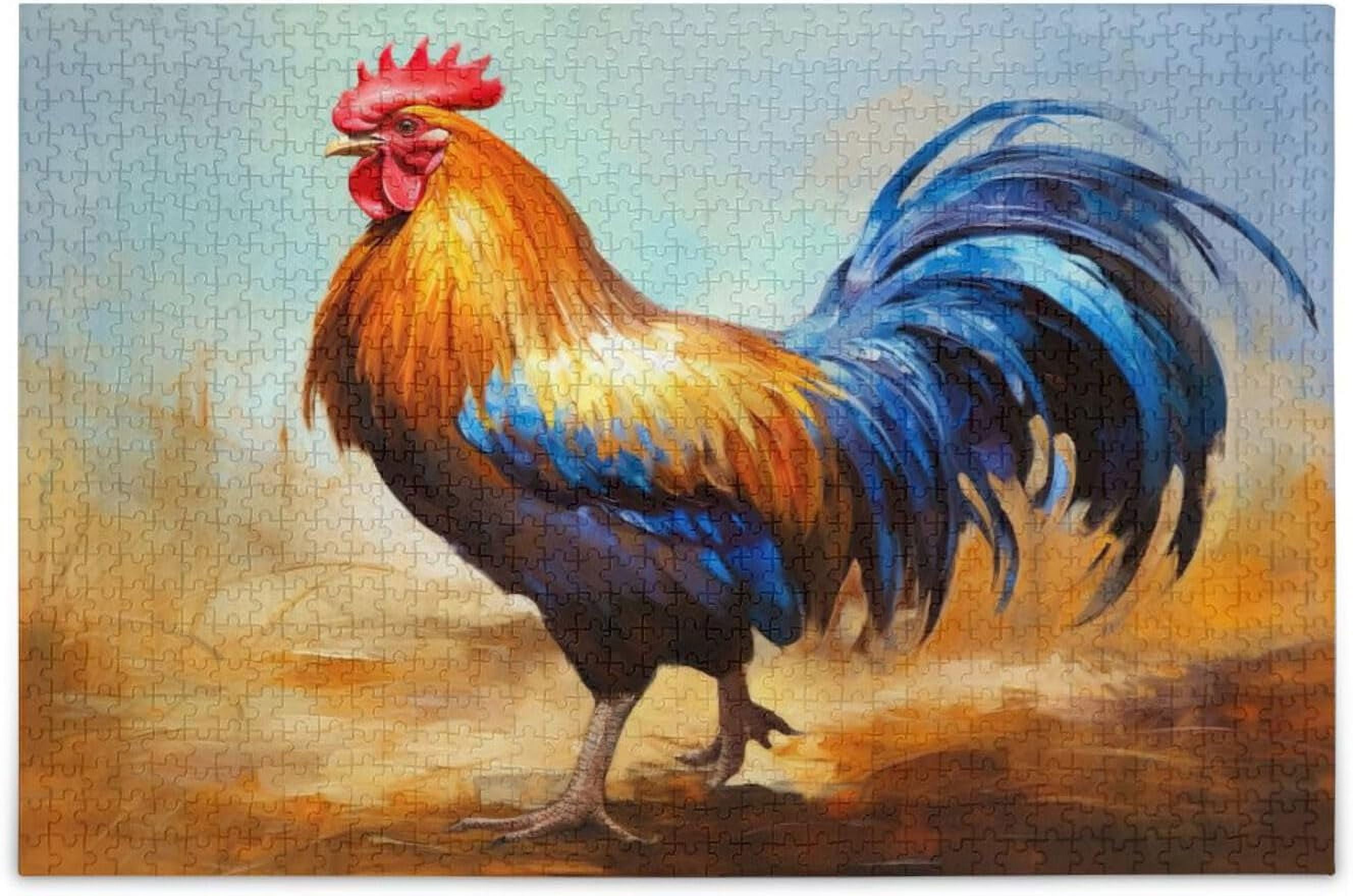 Coolnut Colorful Rooster 1000 Piece Large Jigsaw Puzzle for Adults ...