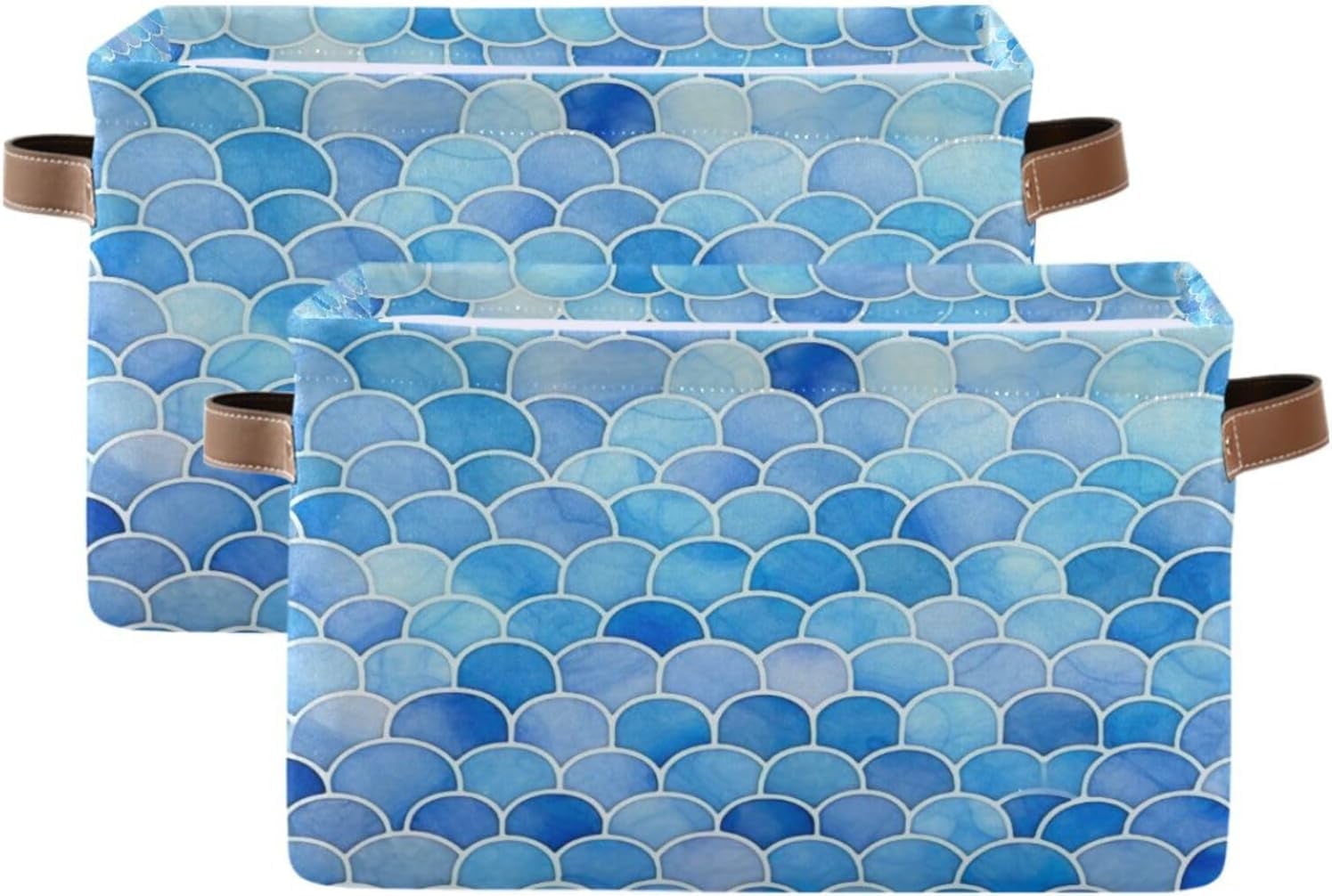 Coolnut Colorful Scales Foldable Storage Basket for Shelves ...