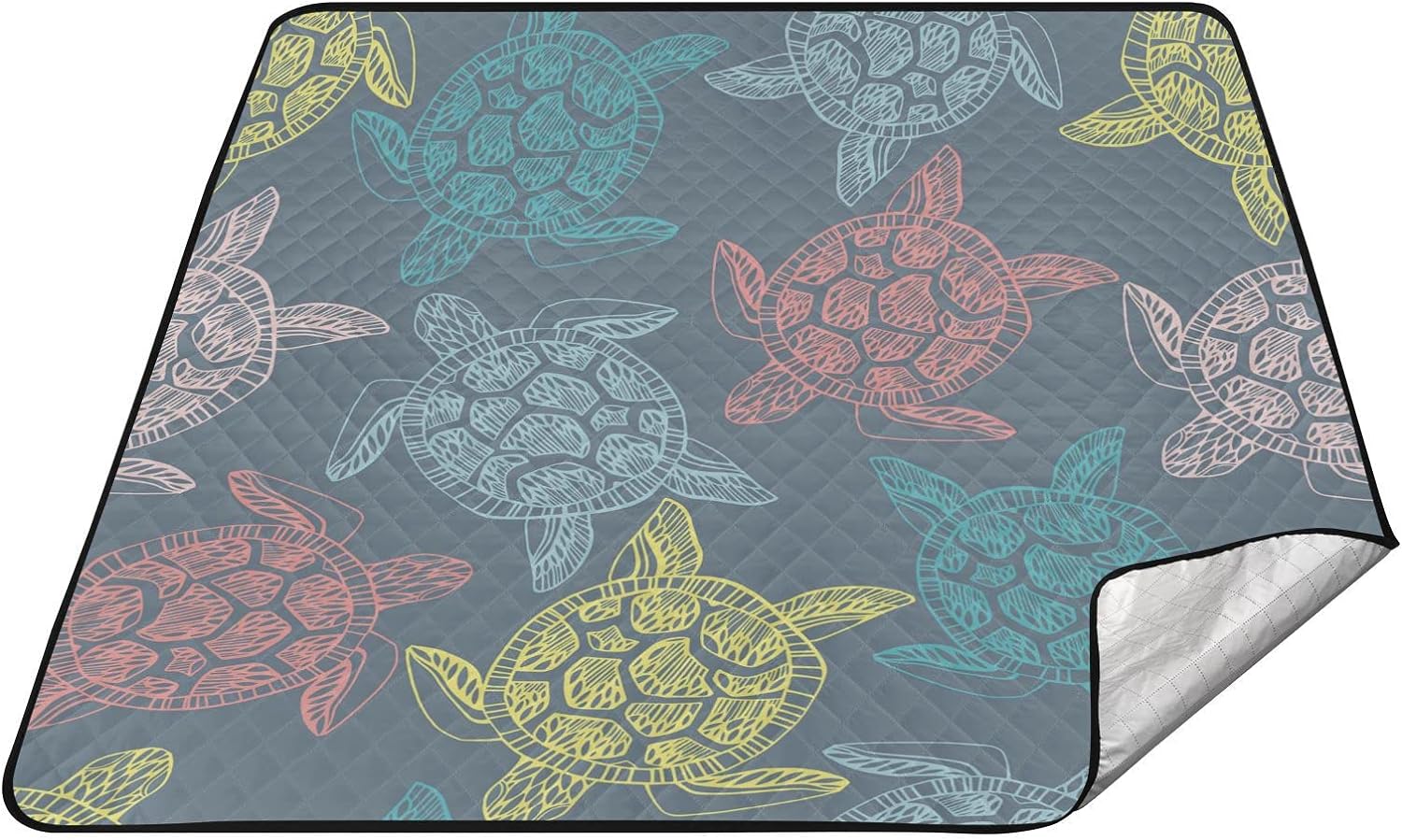 Coolnut Colorful Sea Turtles Large Picnic & Outdoor Beach Blanket ...