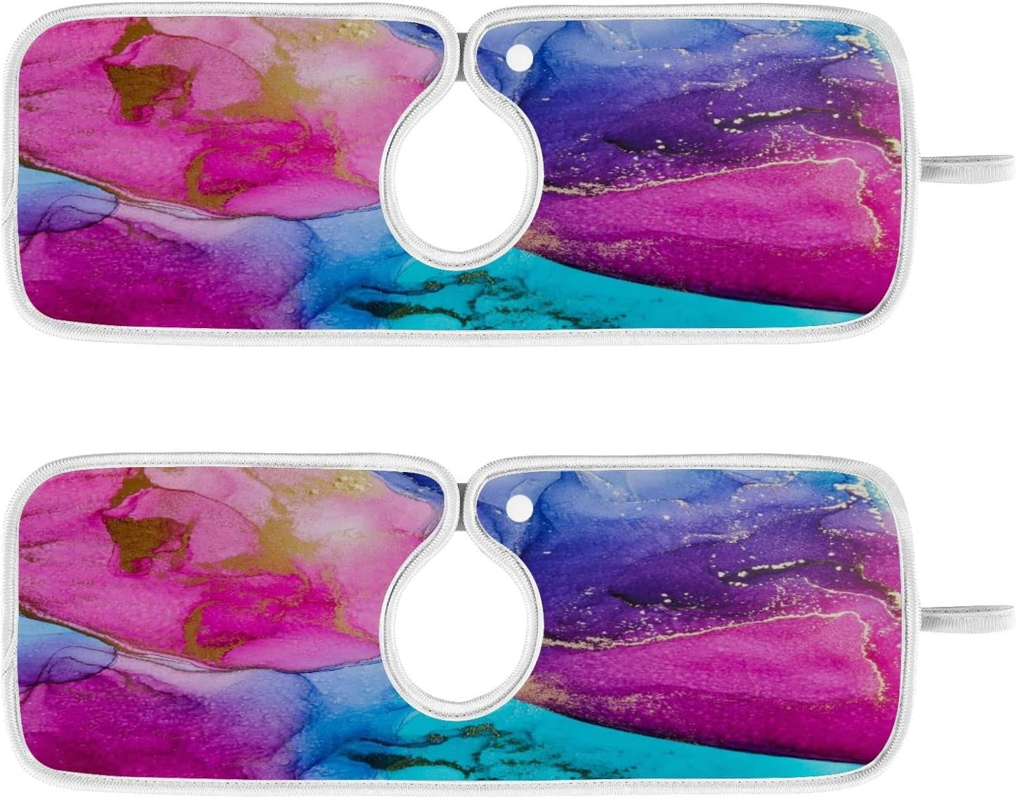 Coolnut Colorful Shiny Marble Sink Splash Guard for Faucet 2 Packs ...