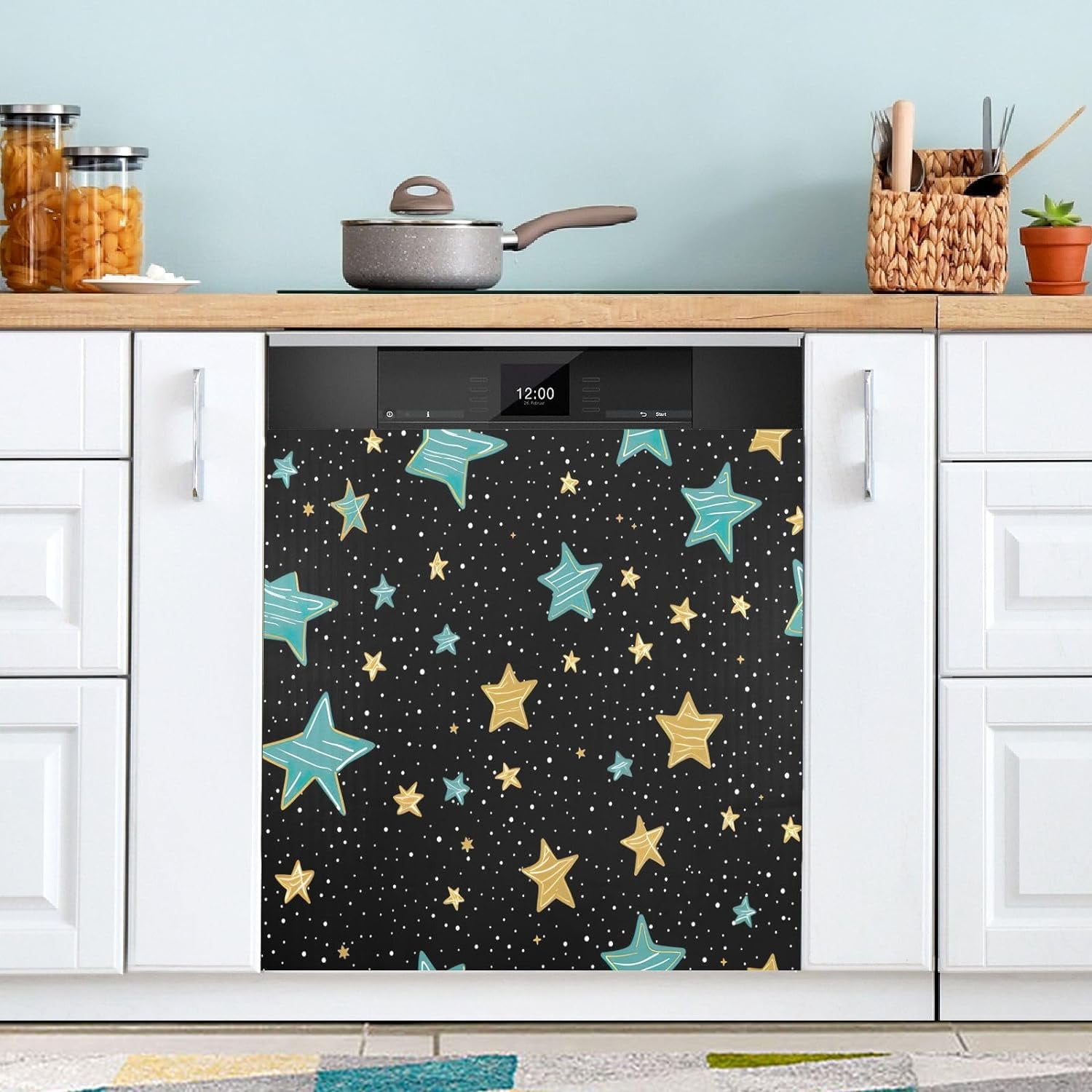 Coolnut Colorful Stars Dishwasher Magnet Cover Magnetic Dish Washer ...