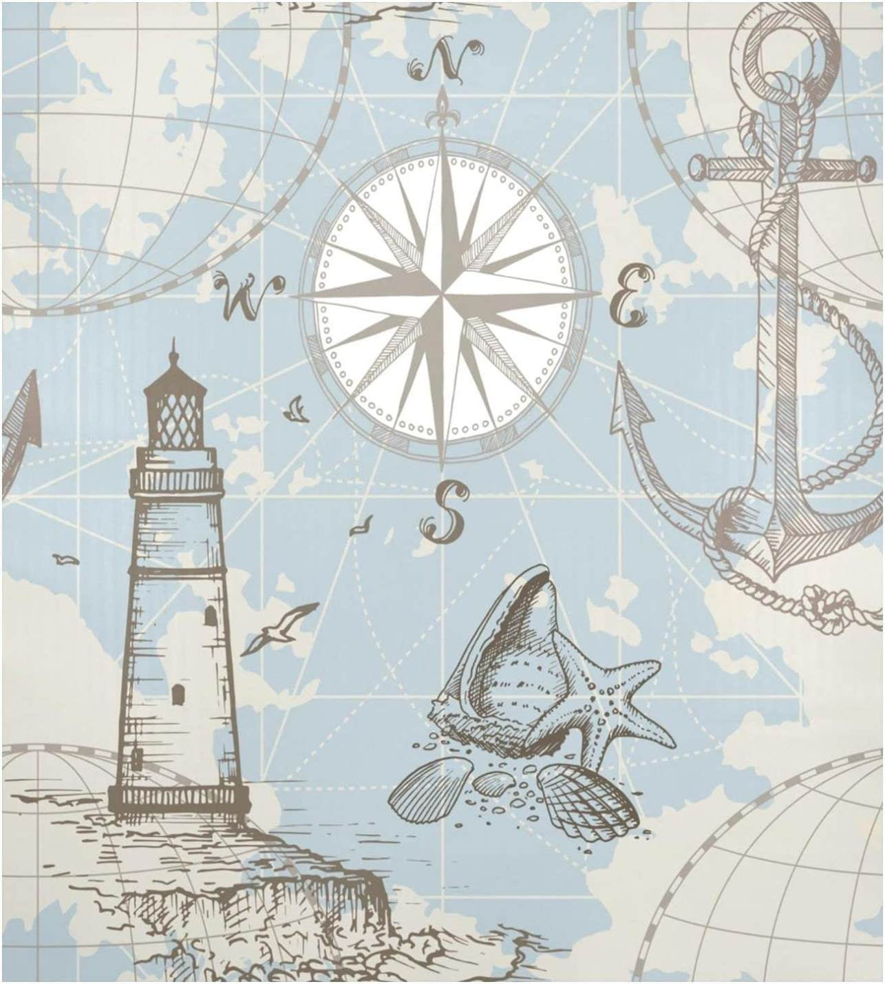 Coolnut Compass Lighthouse Anchor and Seashells Dishwasher Magnet ...