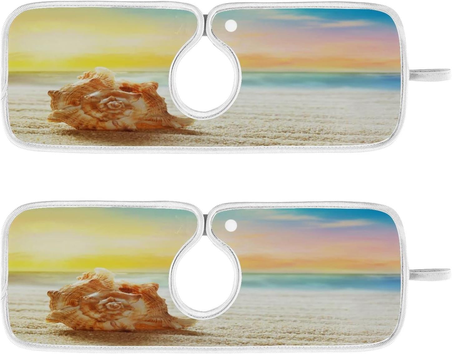 Coolnut Conch Summer Beach Sink Splash Guard for Faucet 2 Packs Faucet ...