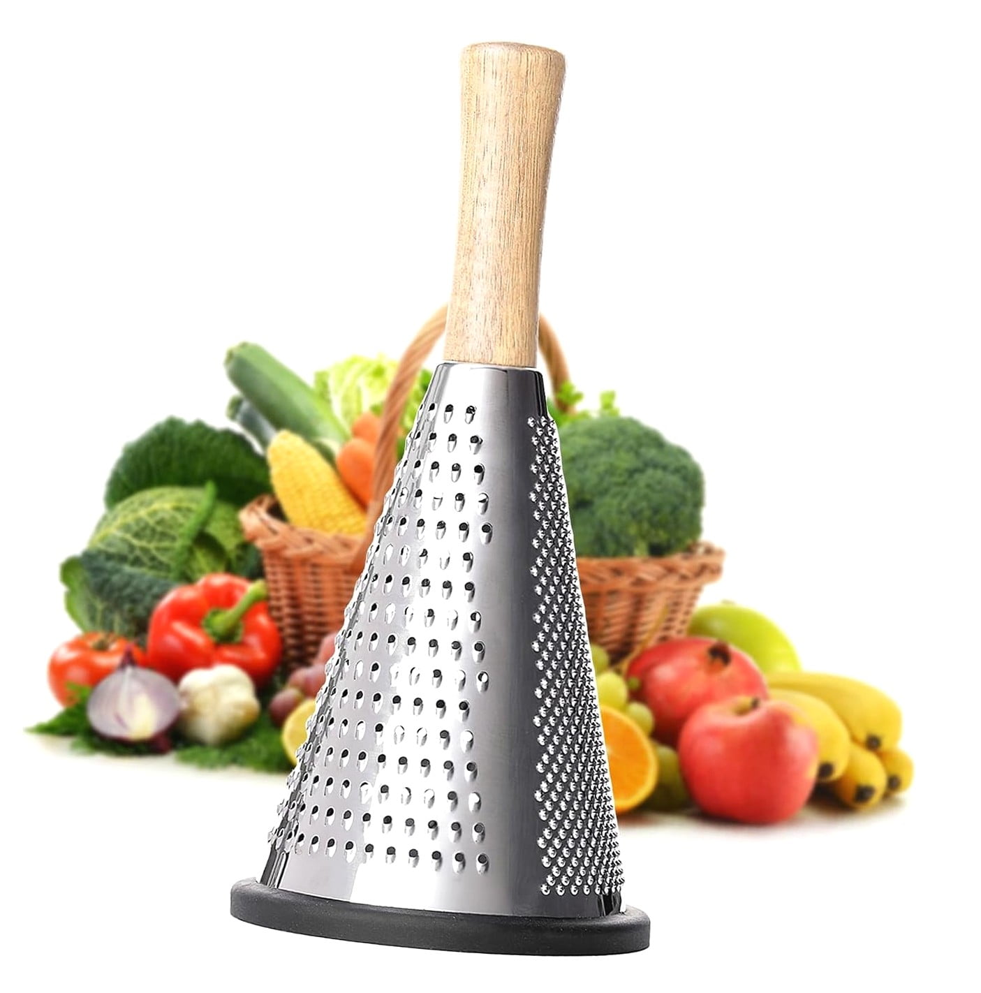 Coolnut Cone Cheese Grater, 9.6 Inch Steel Grater and Zester ...