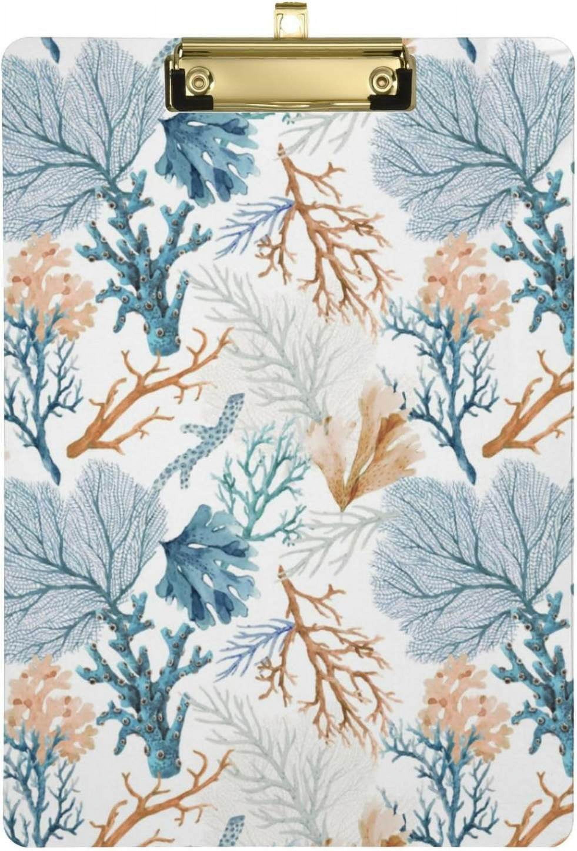 Coolnut Corals Seashells Clipboard, Acrylic Standard A4 Letter Size ...