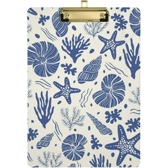Coolnut Corals Seashells Clipboard, Acrylic Standard A4 Letter Size ...