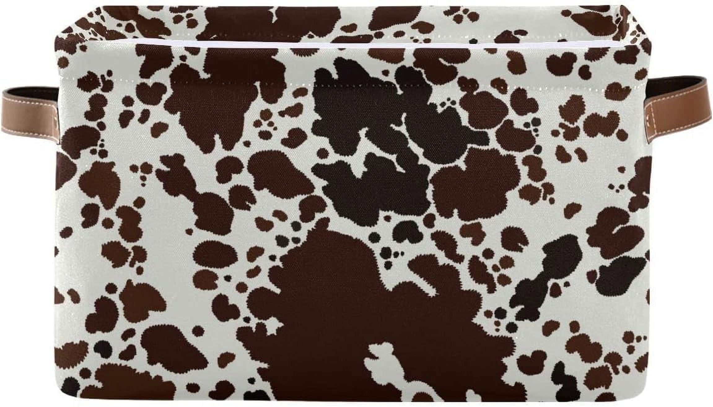 Coolnut Cow Print Storage Basket Collapsible Toy Storage Bins ...