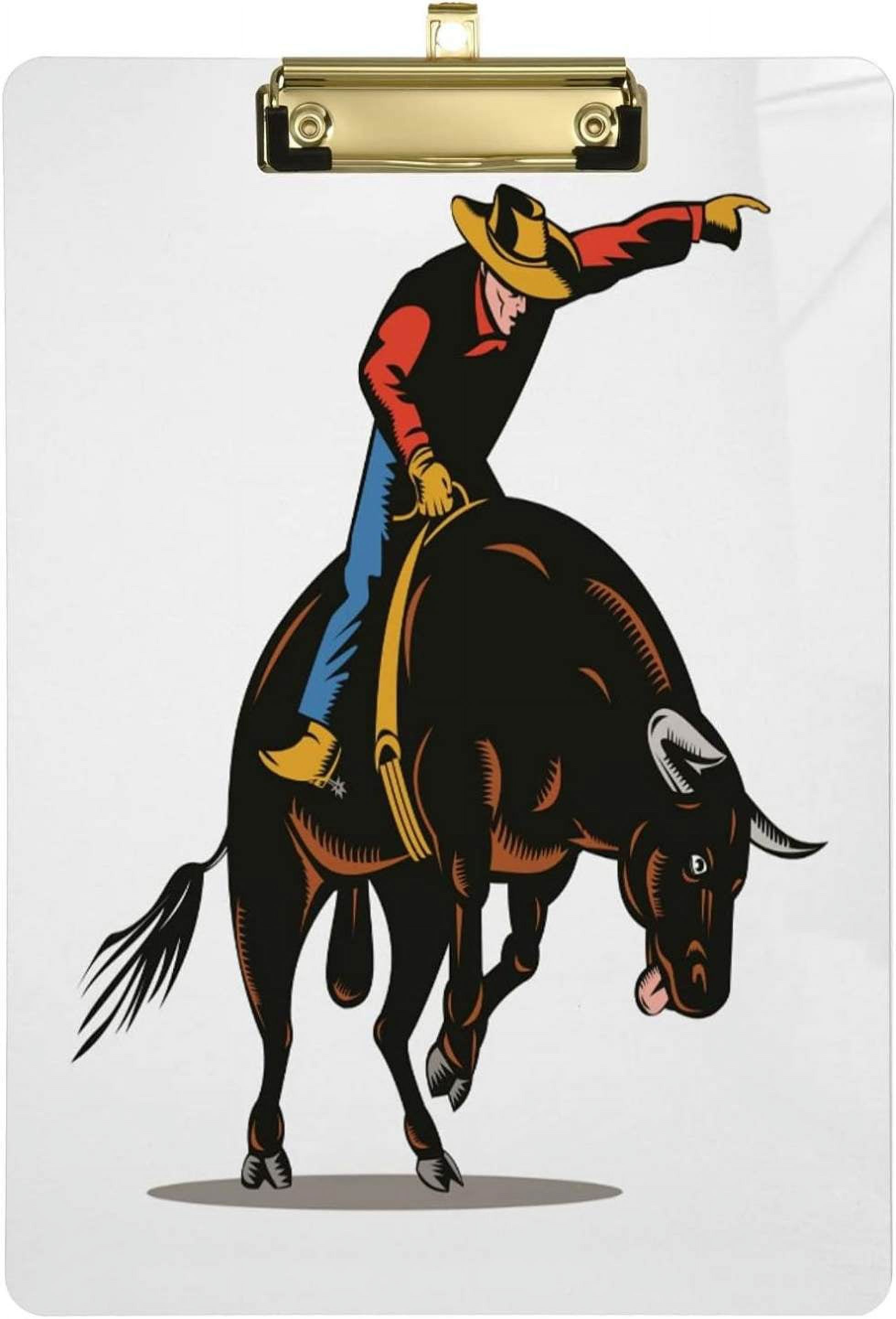 Coolnut Cowboy Vintage 12.5"x9" Clipboard, Acrylic Fashion Letter A4 ...