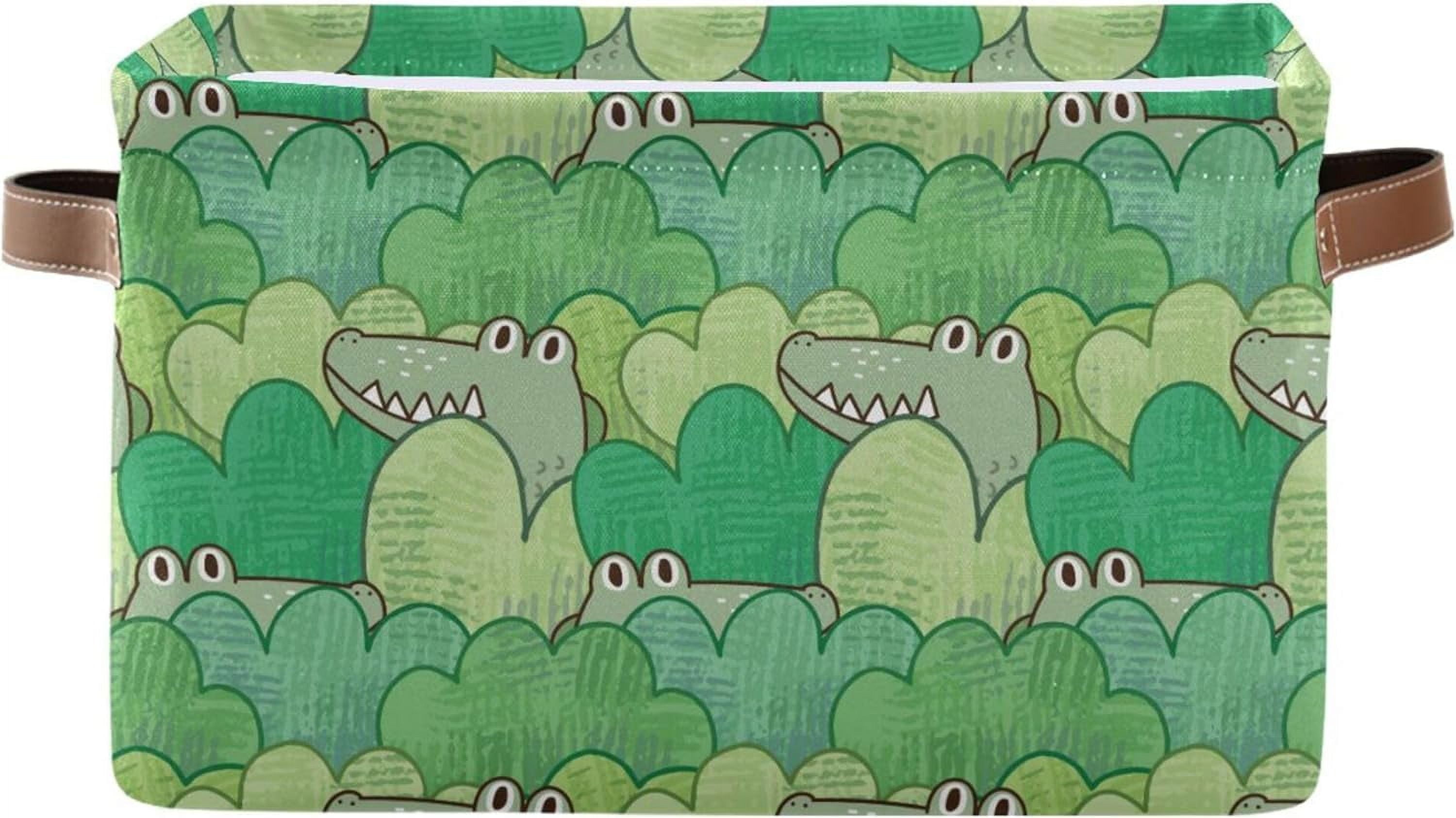 Coolnut Crocodile and Bush Storage Basket Foldable Storage Bin, Canvas ...