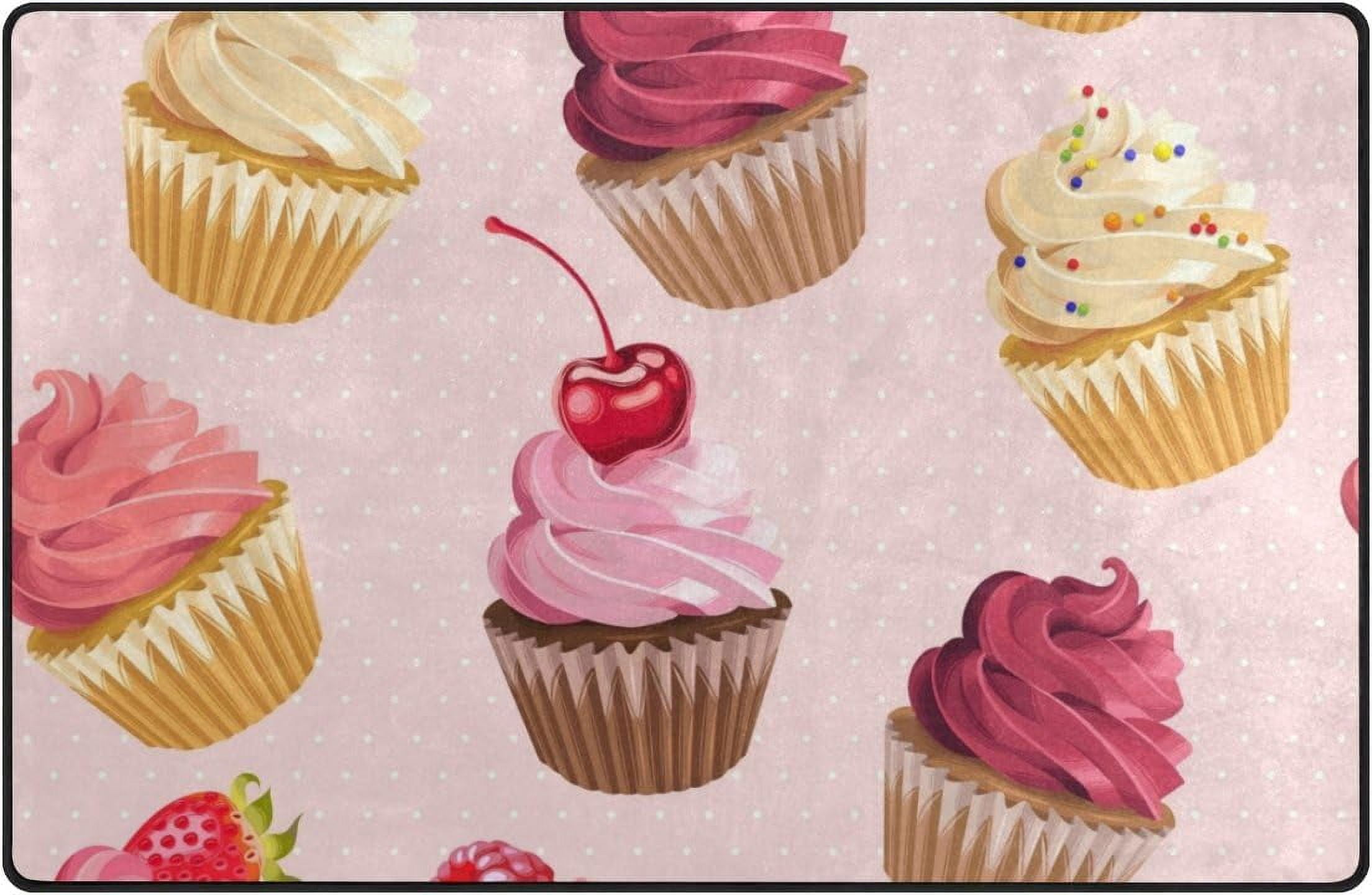 Coolnut Cupcakes Polka Dot Area Rug Pad 60 x 39 inch (5'x 3'3"), 100% ...